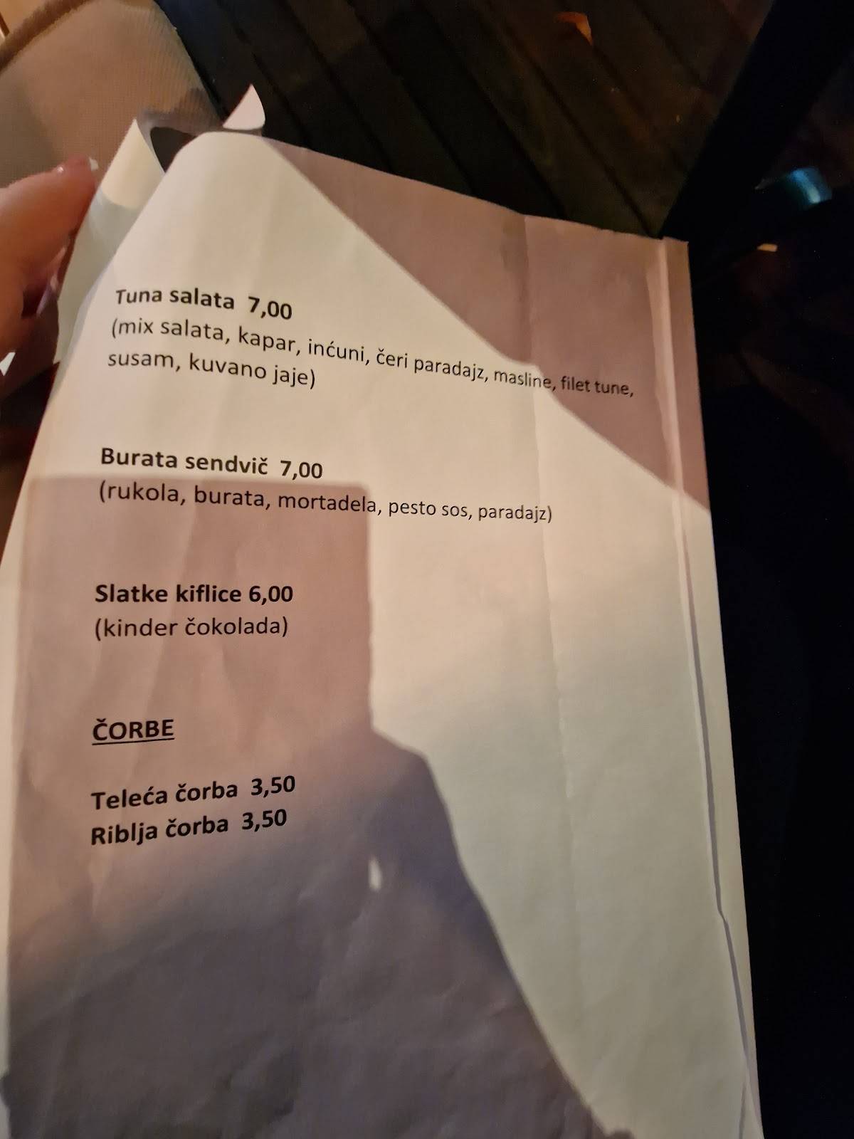 Speisekarte von KARUBA PIZZA & PUB, Bar, 17 Vladimira Rolovica II