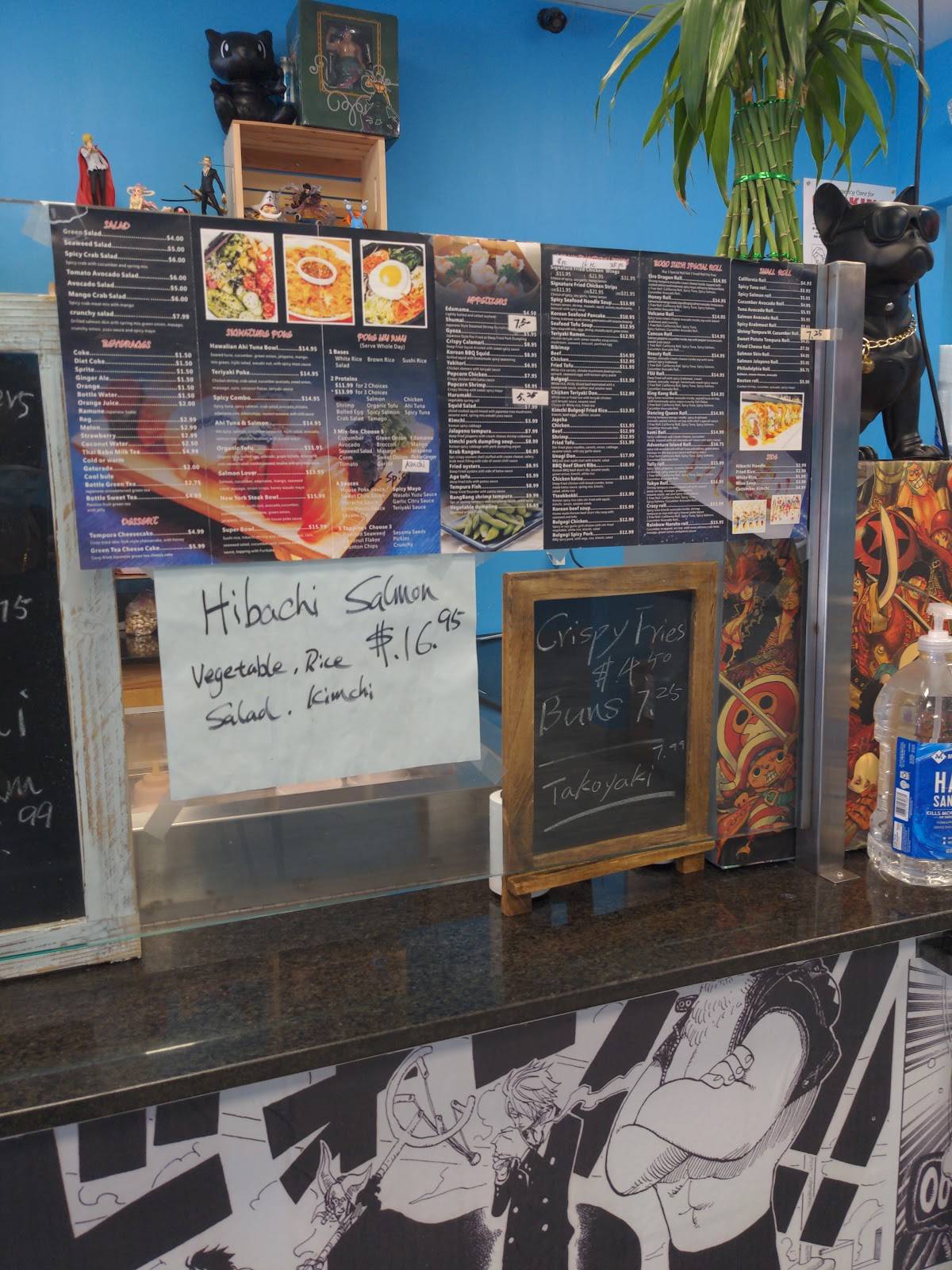Menu at Kami Poke restaurant, Tallahassee