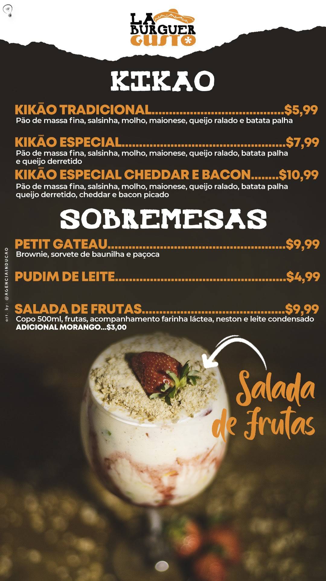 Menu em La Burguer Gusto restaurante, Manaus
