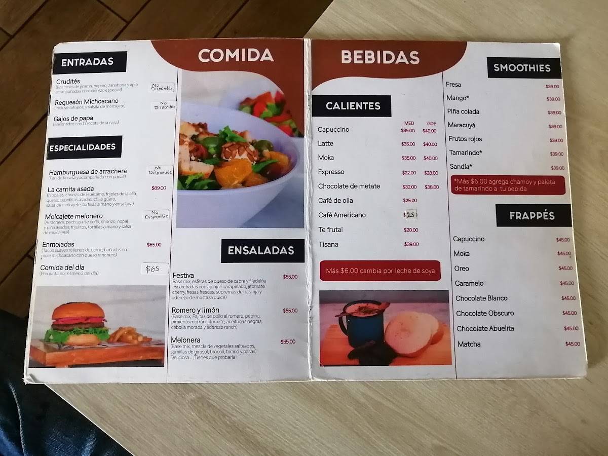 Carta de Melón o Sandía - Panadería y repostería CENTRO, Morelia