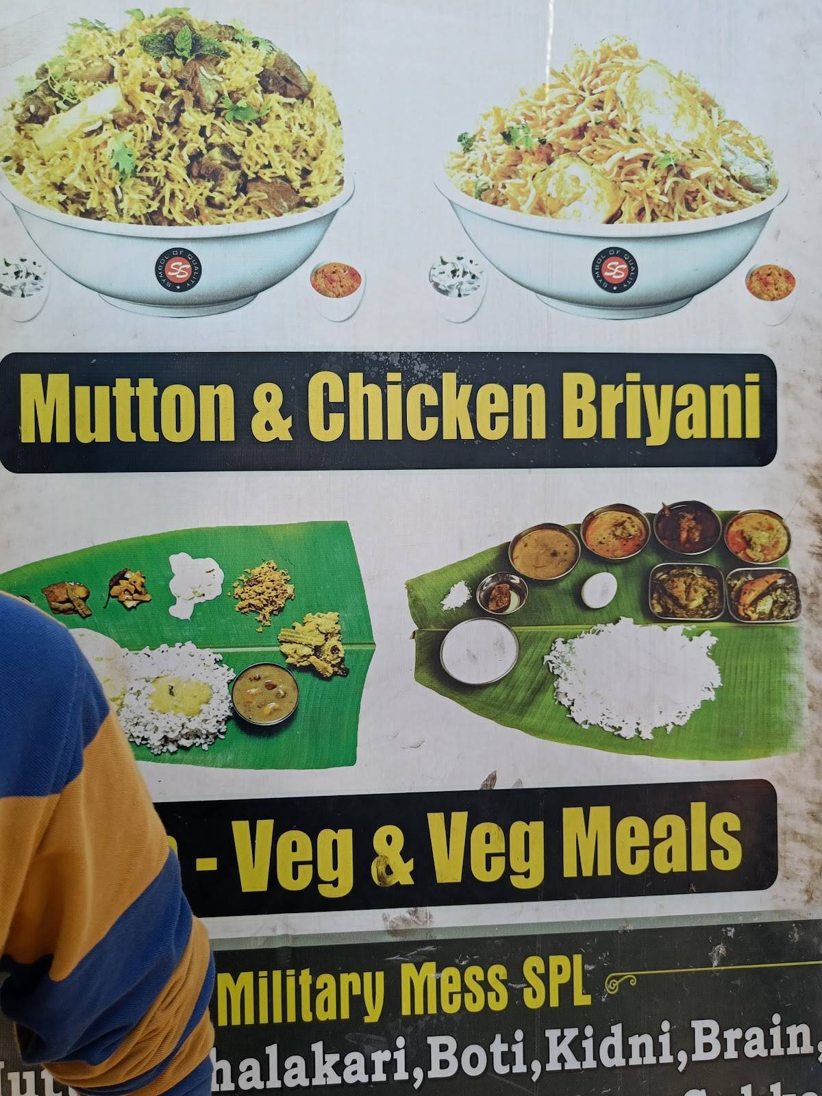 Menu at Military Mess, Chennai, Tamilnadu Police Quarters