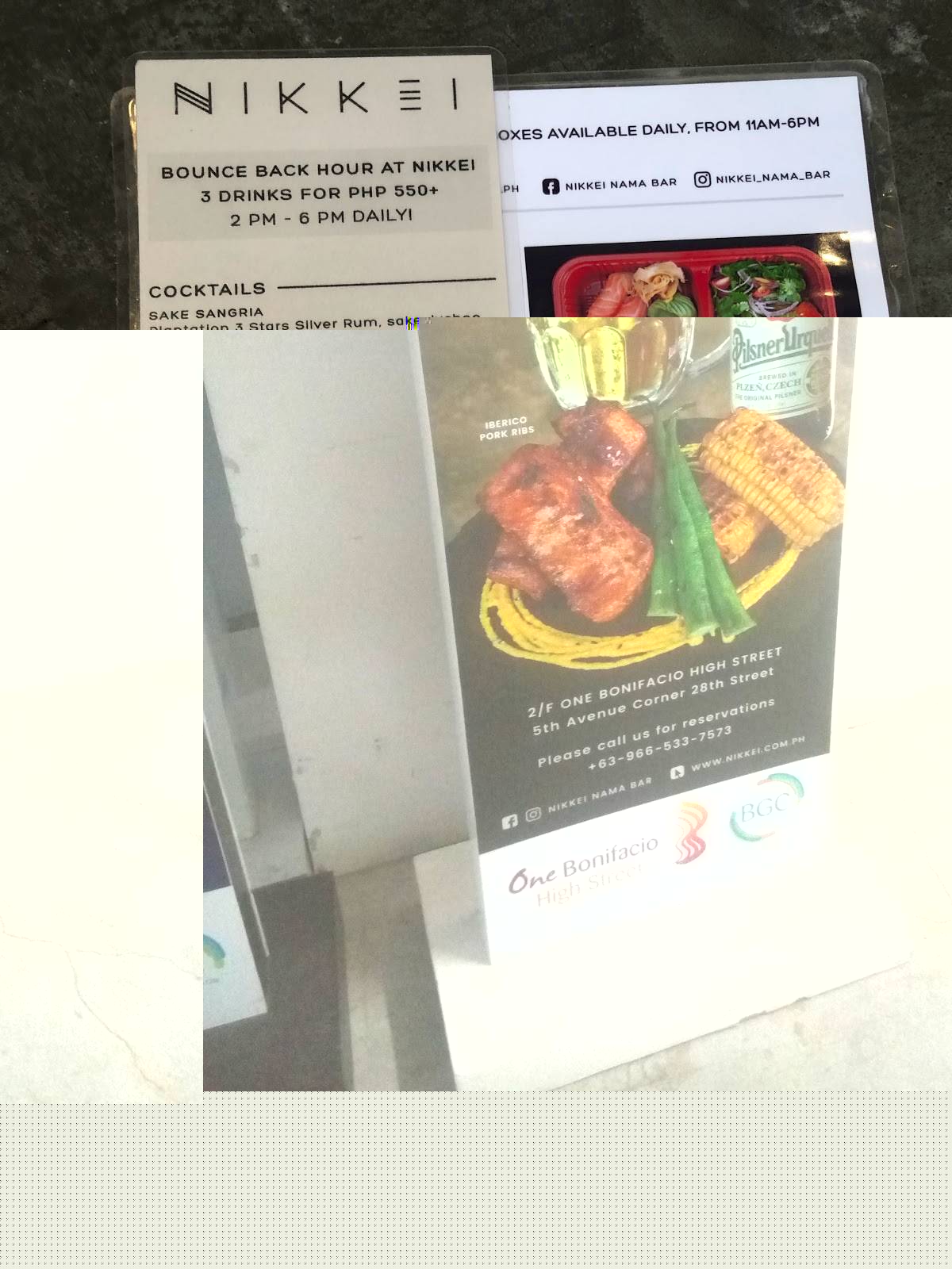 Menu at Nikkei Nama Bar BGC, Taguig, 5 28th Street 2nd Floor View Deck ...
