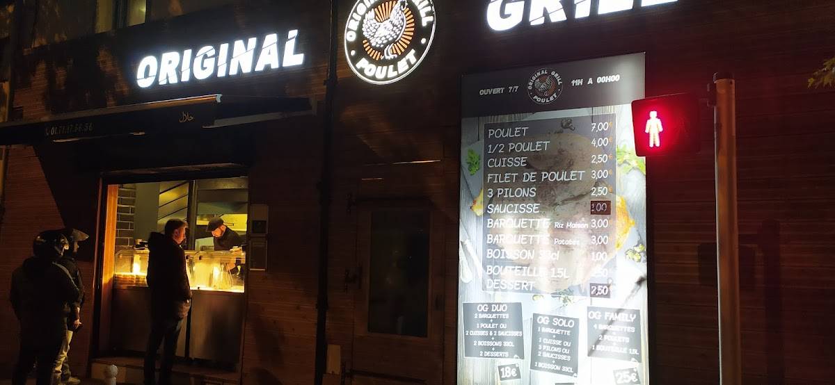 Menu au Original Grill Poulet restaurant, Montrouge