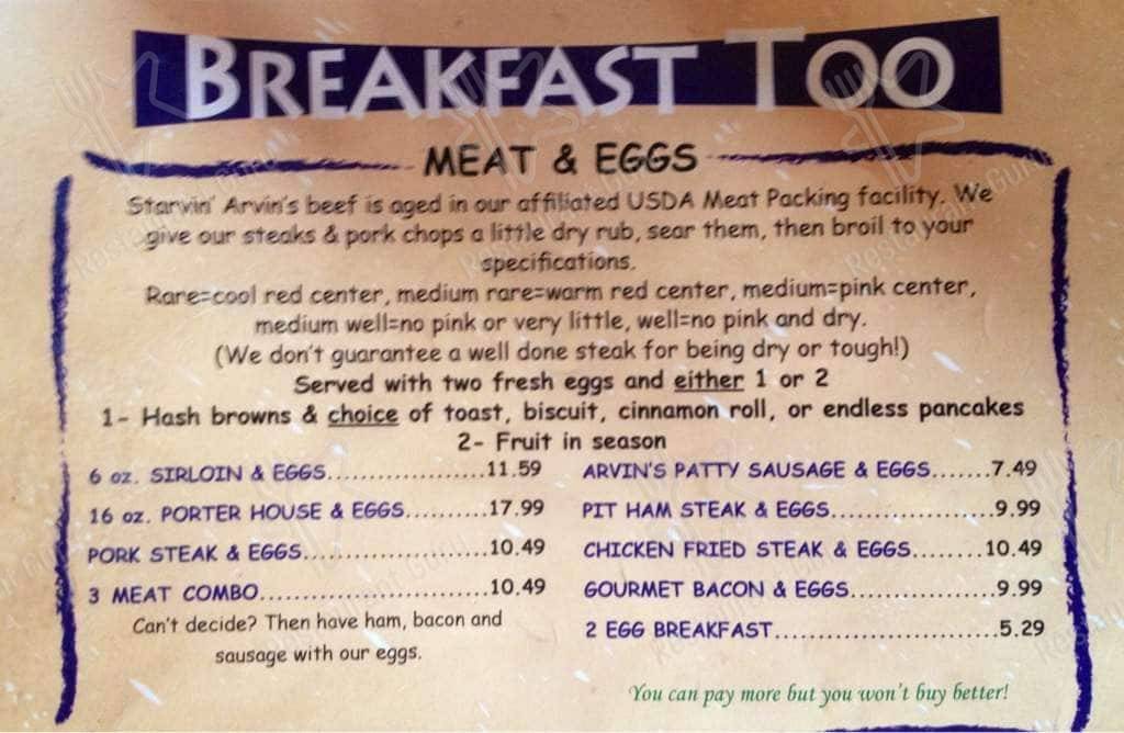 Menu at Pufferbelly Station Restaurant, Grand Junction