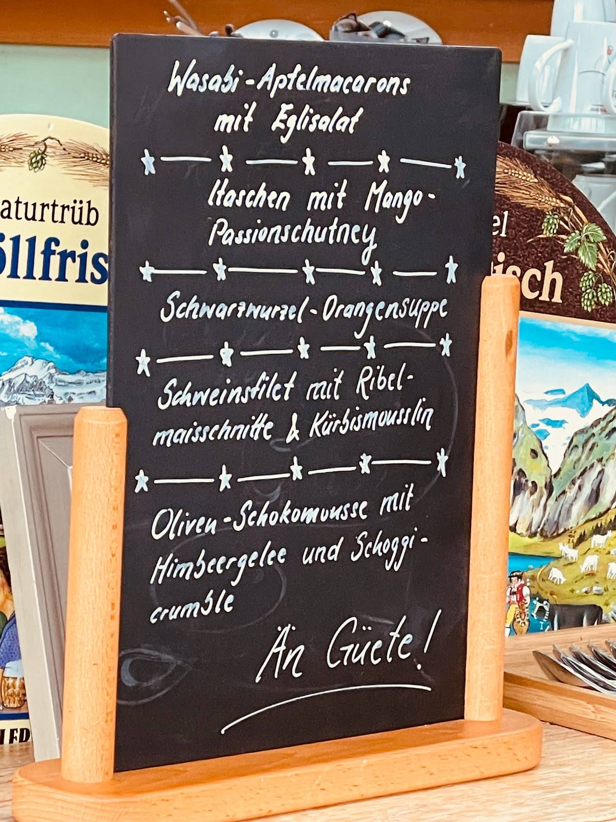 Speisekarte von Restaurant Moosalp, Törbel