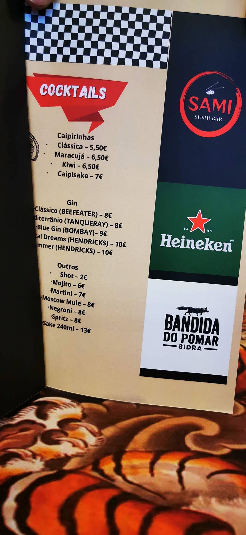 Menu em Sami Sushi Bar, Amadora