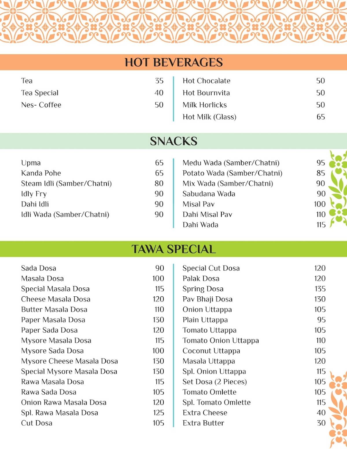 Menu at Shiv Shakti Pure Veg Family Restaurant, Pune, 21/6