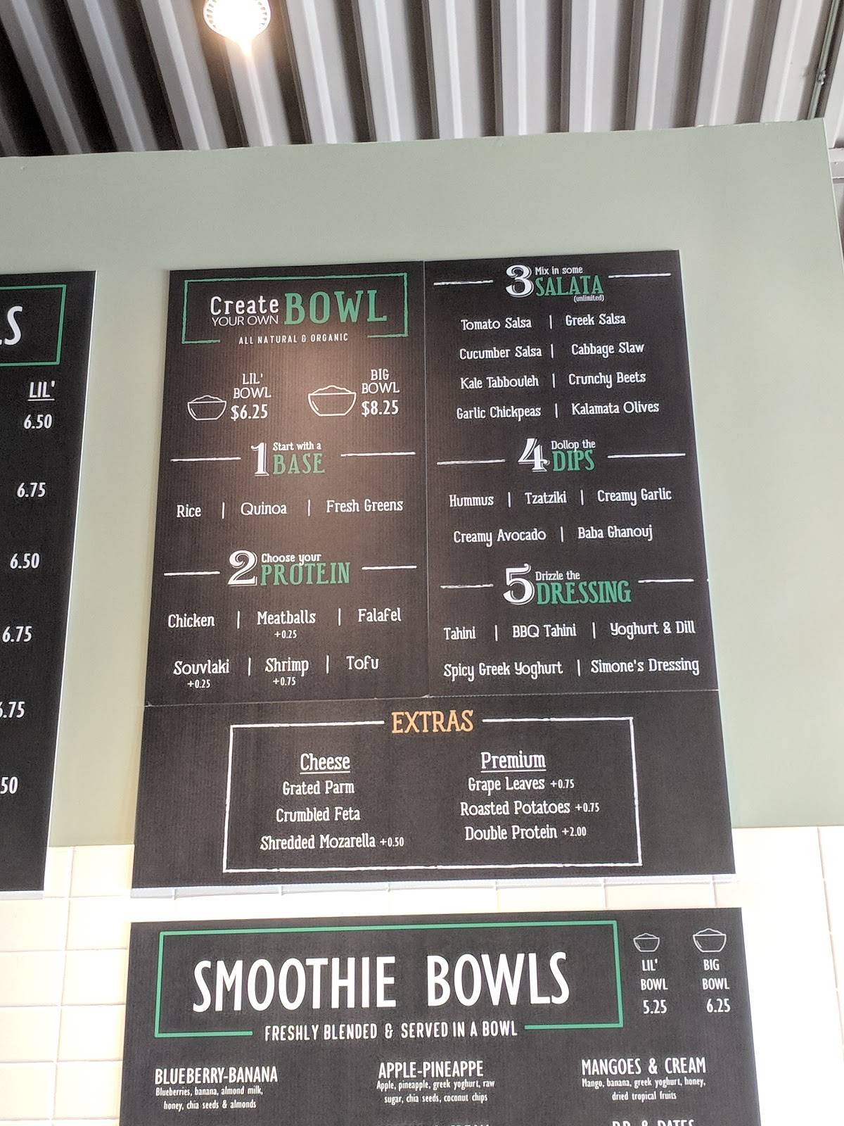 Menu at Simone's Kitchen restaurant, Coxsackie