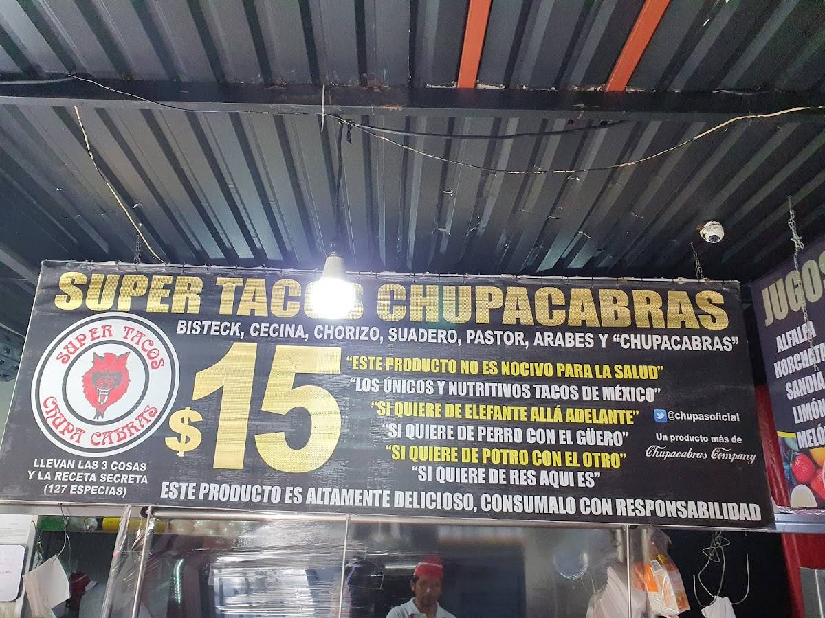 Carta del restaurante Tacos Chupacabras, Ciudad del México, Av. Río ...