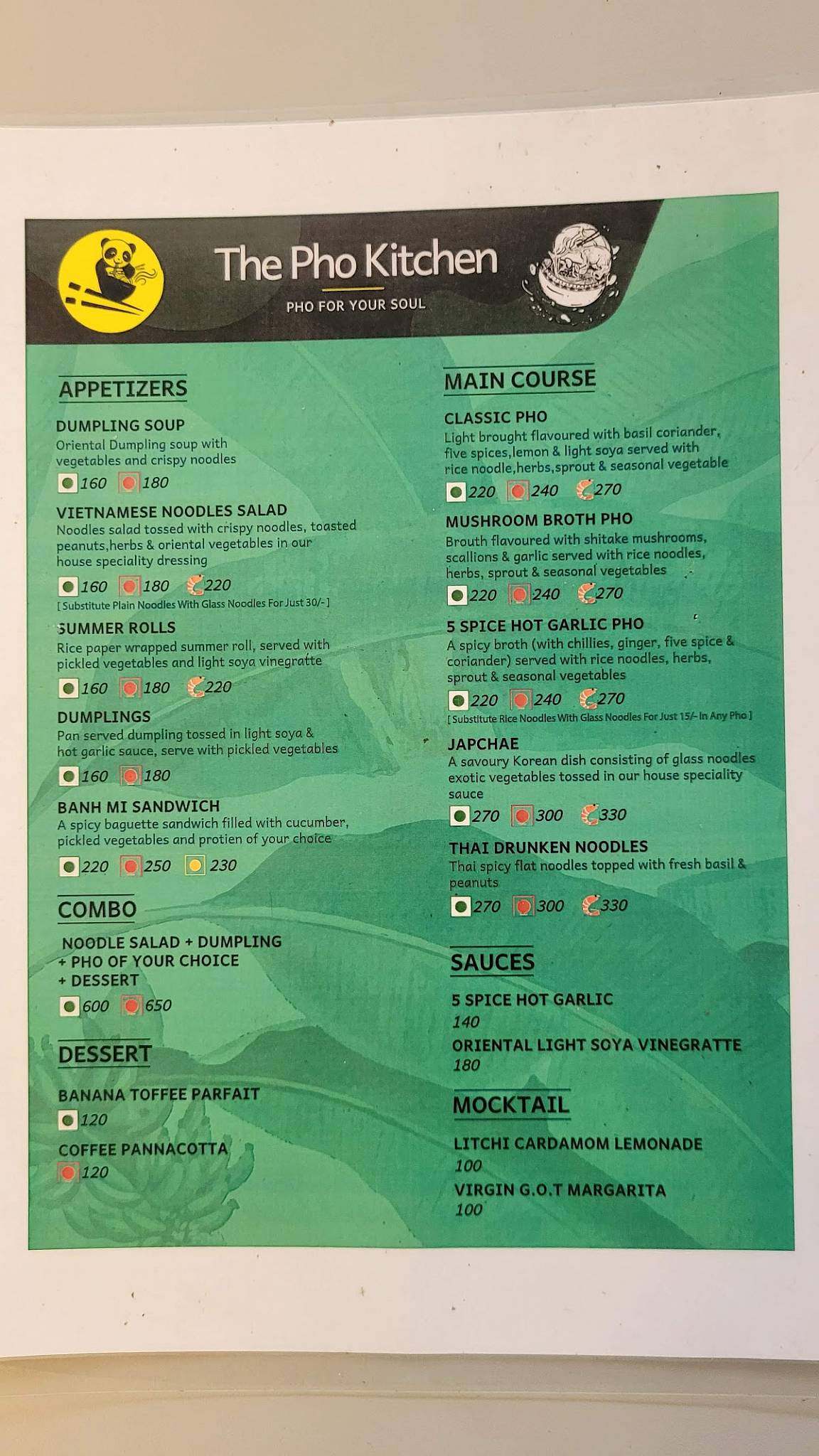 Menu at The Pho Kitchen Kothrud, Pune