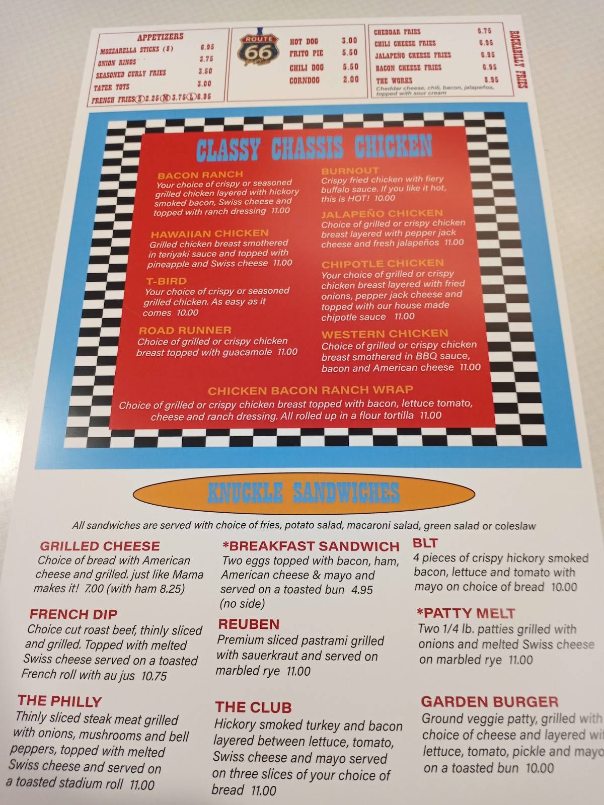 Menu at Winston Diner & Drive-thru pub & bar, Winston