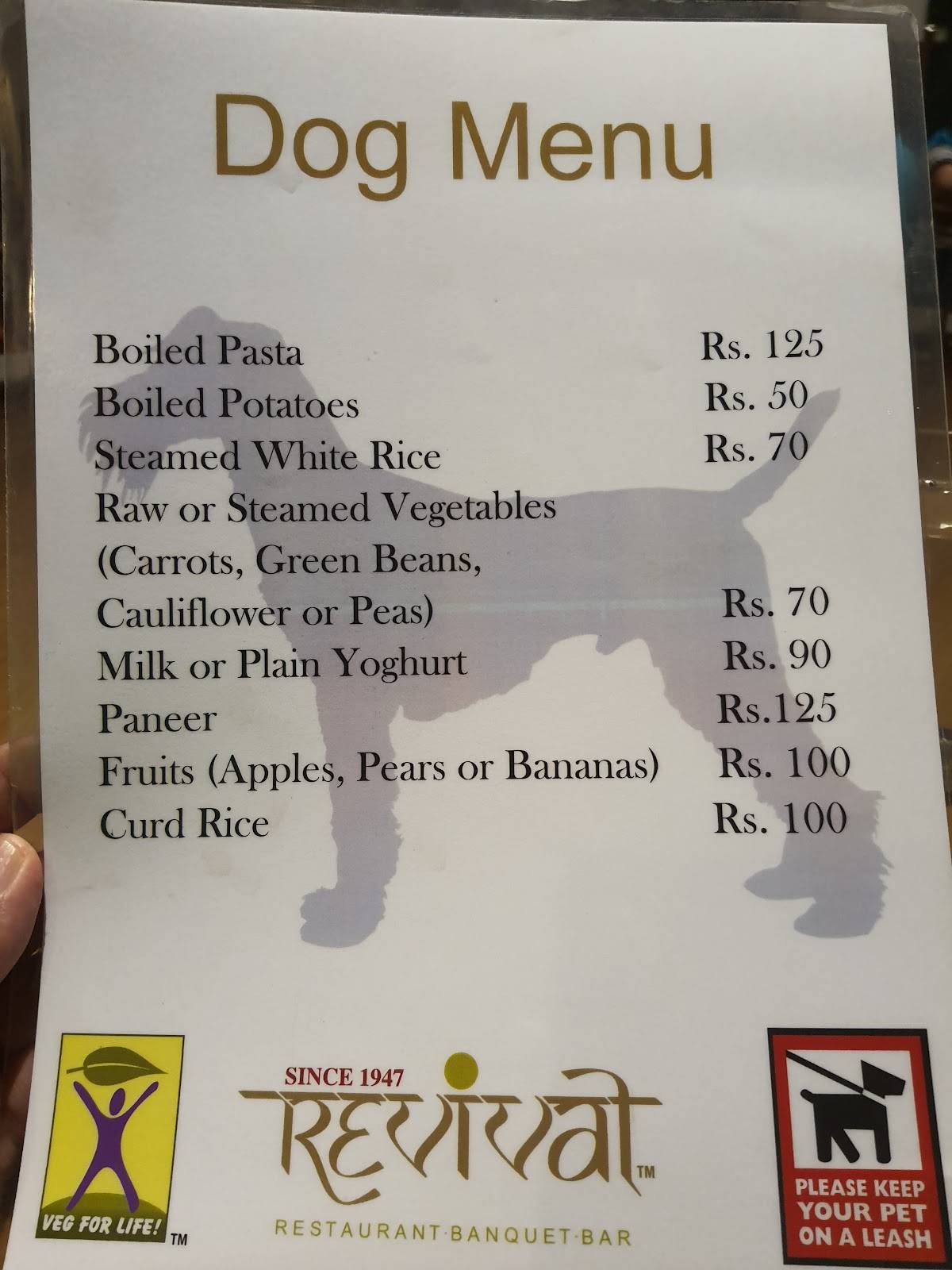 Menu at Revival Restaurant - Pure Veg and Jain Restaurant Sea Facing ...