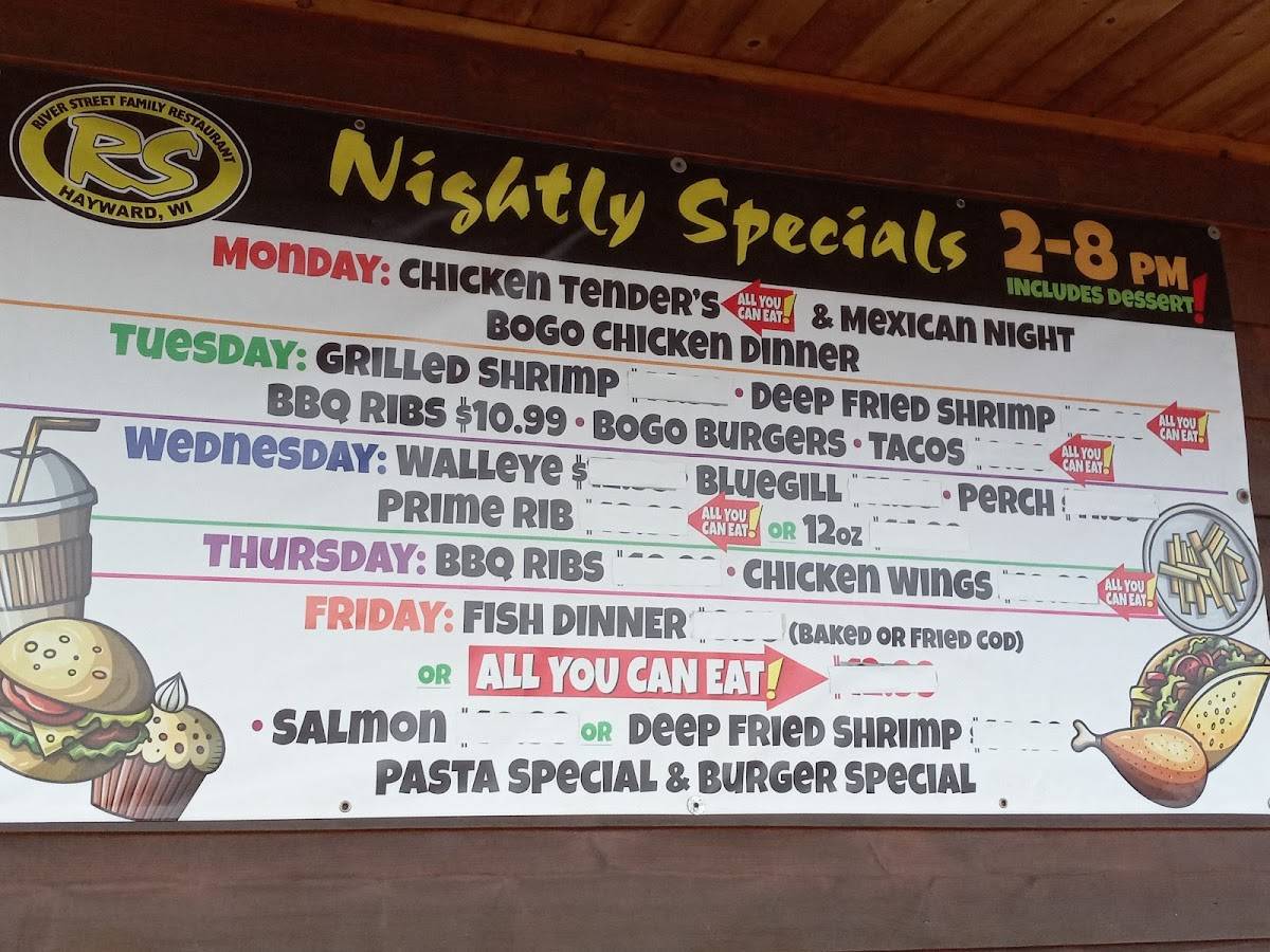 Menu at RiverStreet Family Restaurant, Hayward