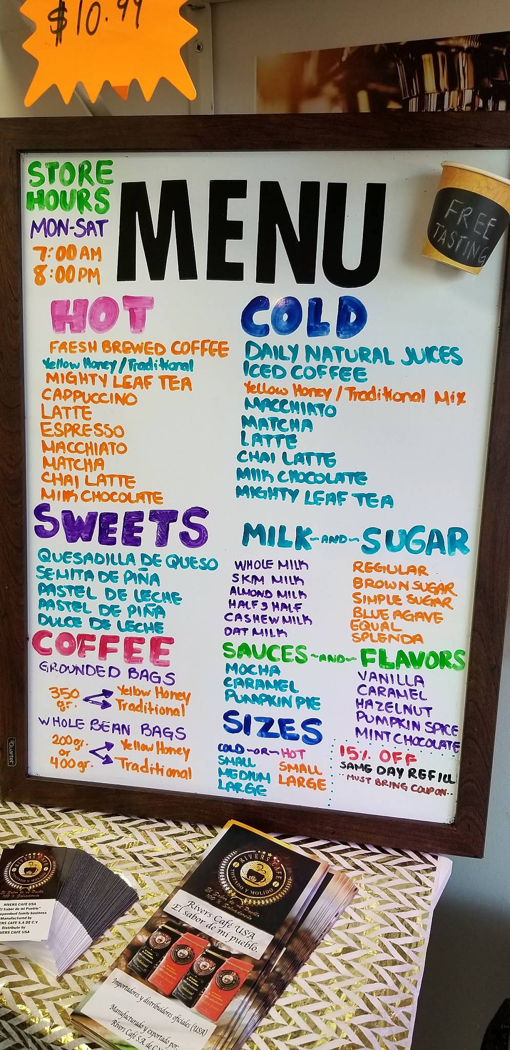 Menu at Rivers Cafe USA, Floral Park