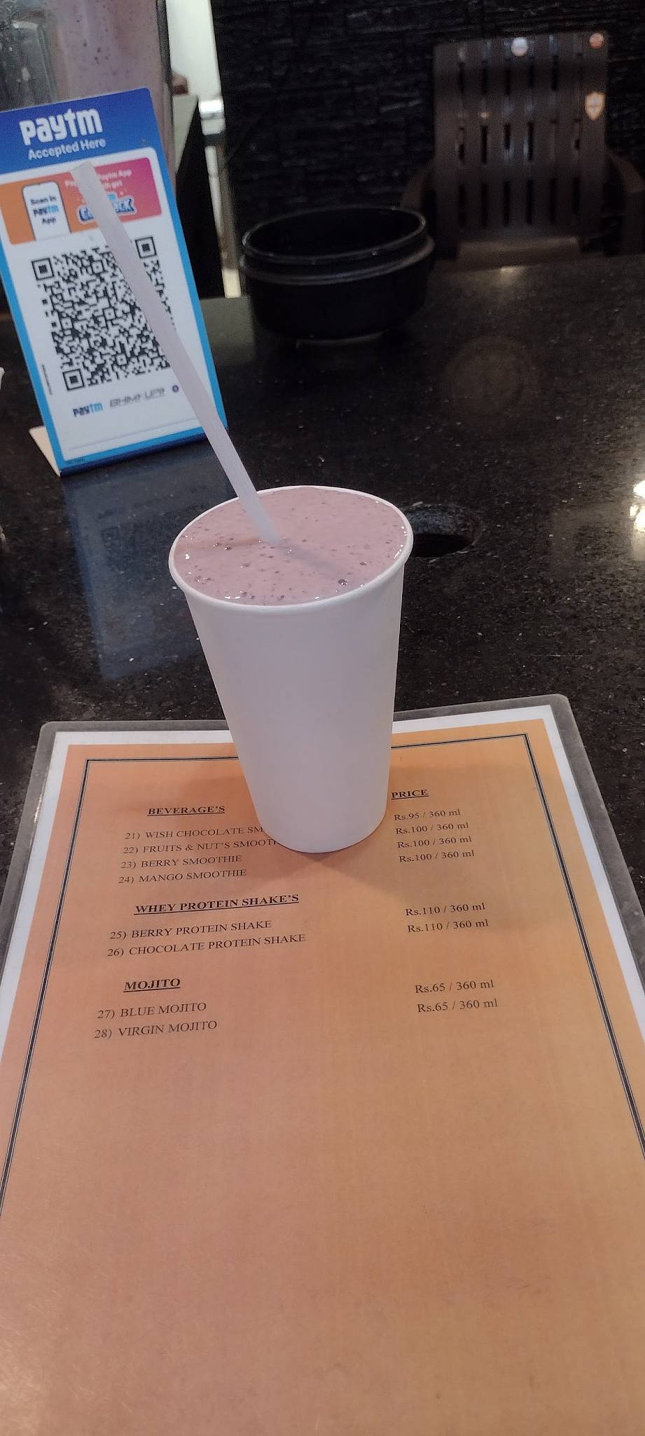 Menu at Roasted coffee, Chennai