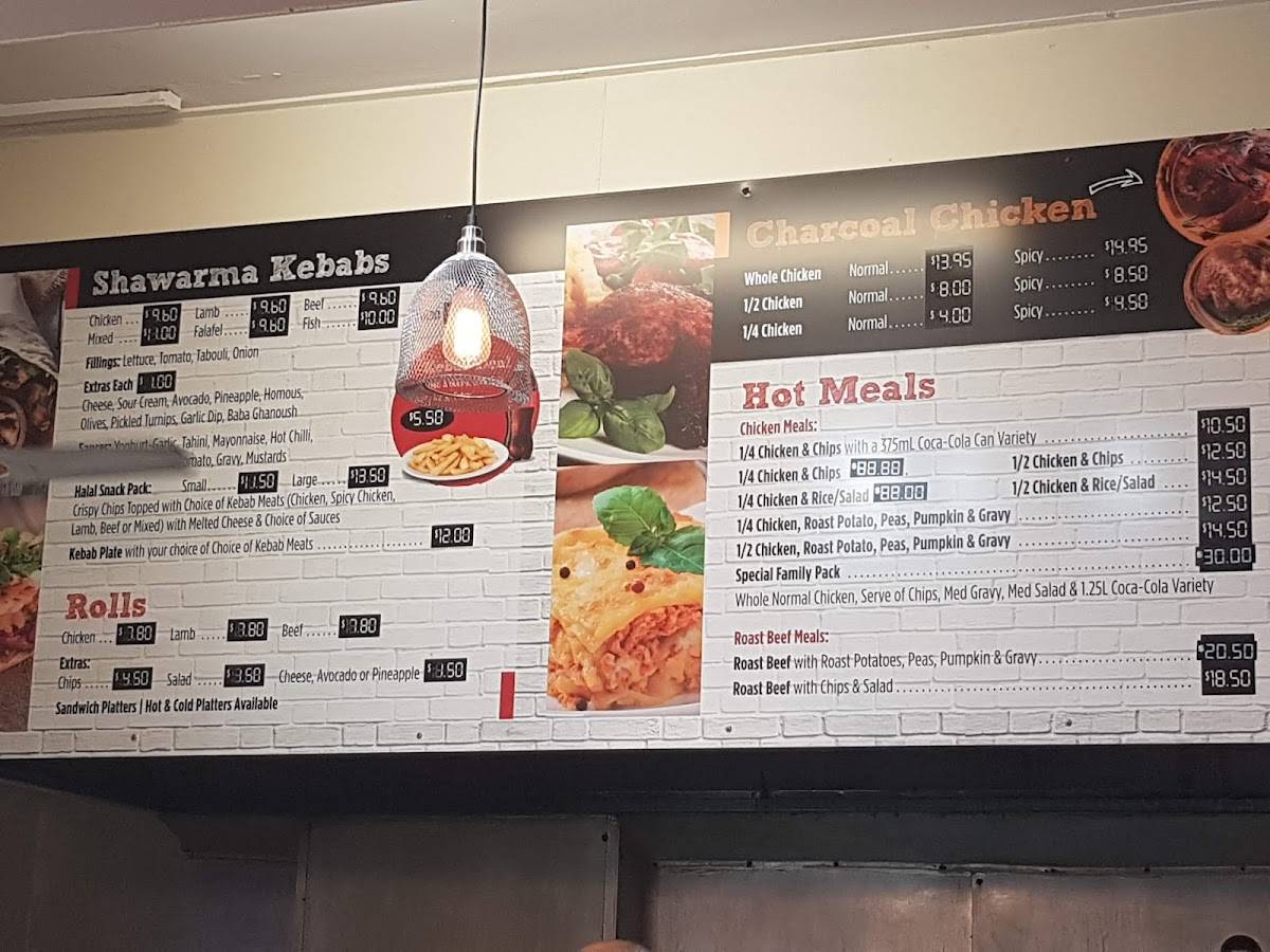 Menu at Royal Charcoal Chicken restaurant, Greenslopes