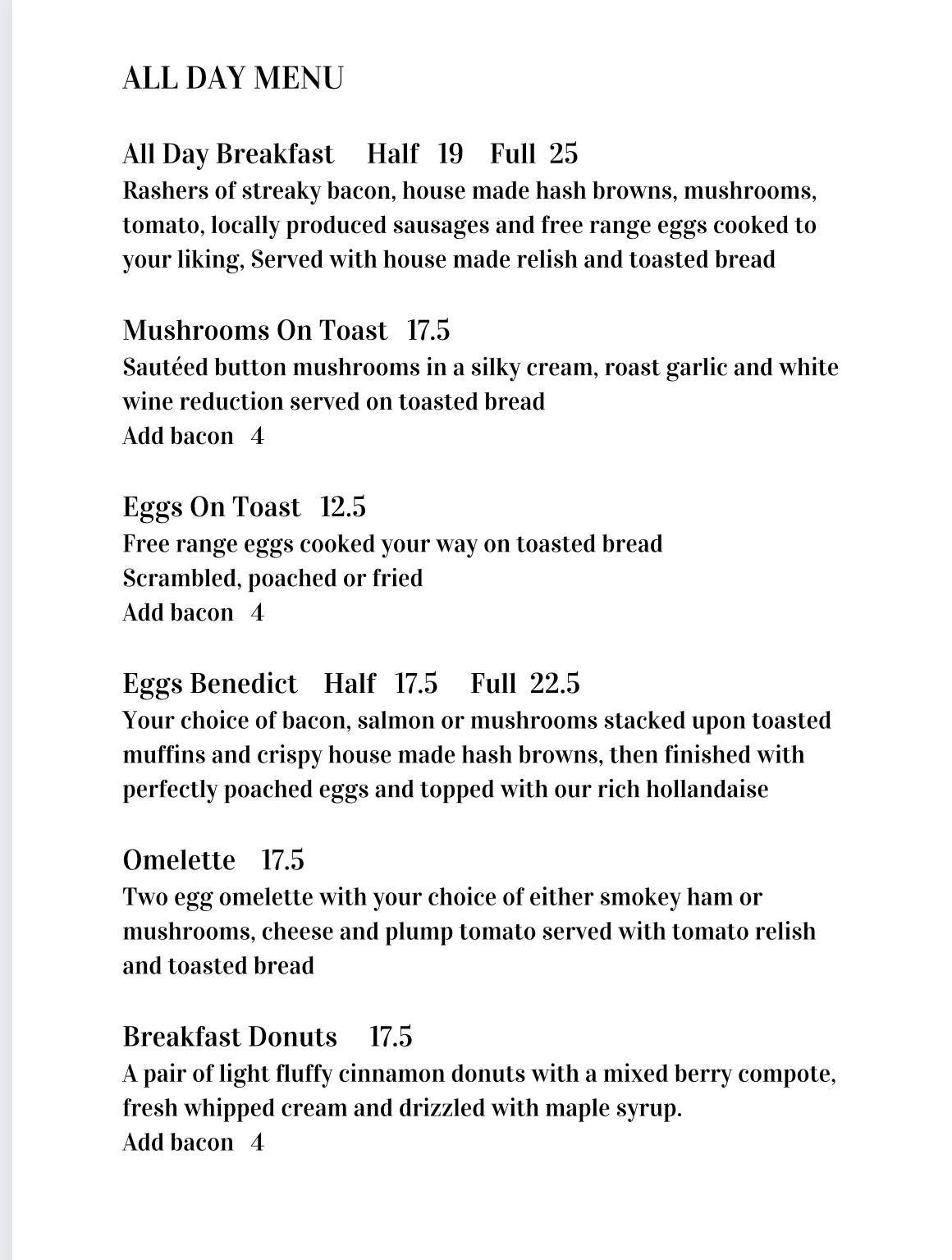 Menu at SIMPLY DIVINE CAFE, Egmont Village