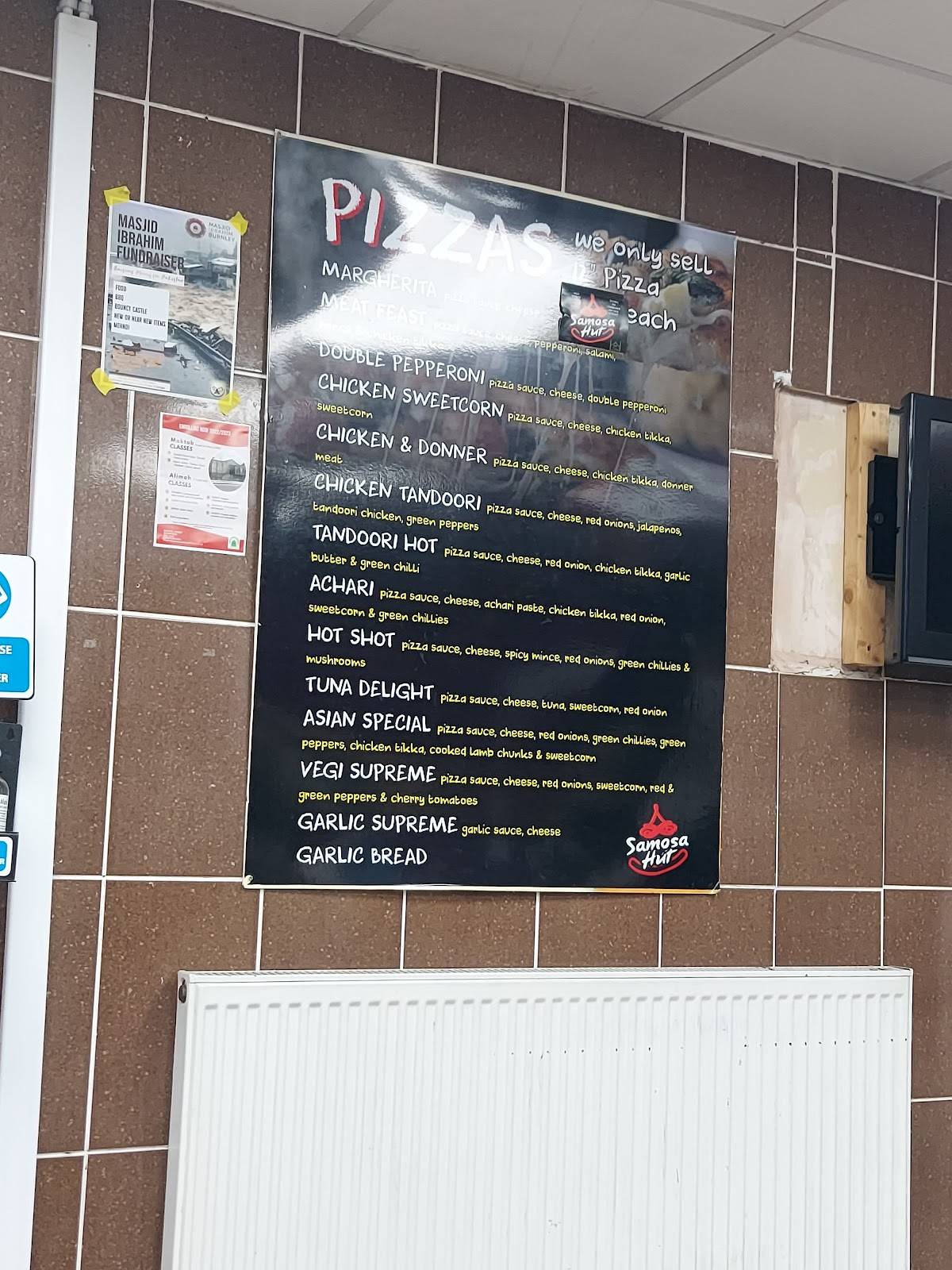 Menu at Samosa Hut Burnley restaurant, Burnley