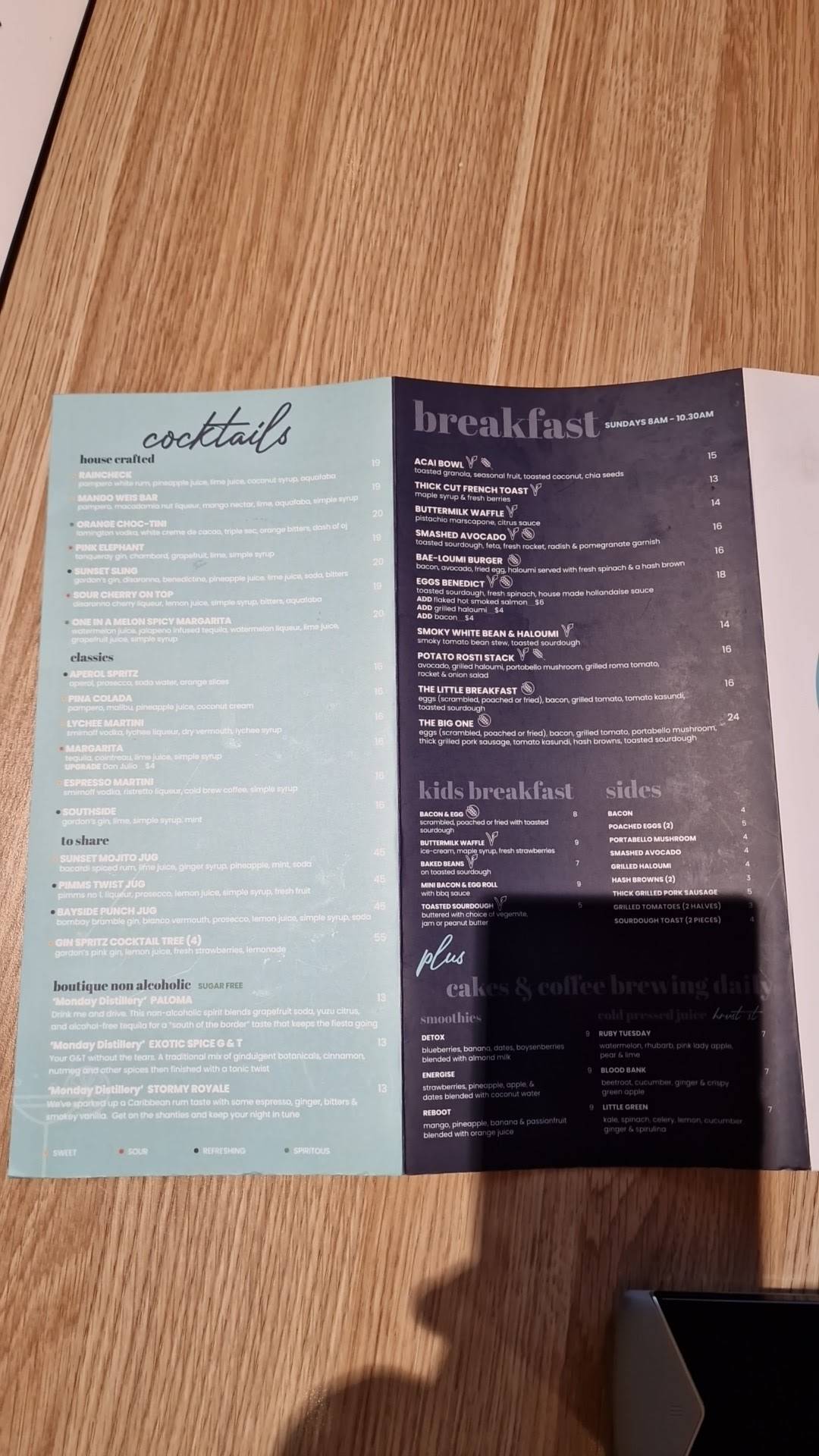 Menu at The Full Moon Hotel pub & bar, Sandgate