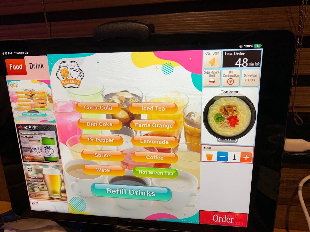 Menu at Shabu-You Japanese Buffet restaurant, Schaumburg