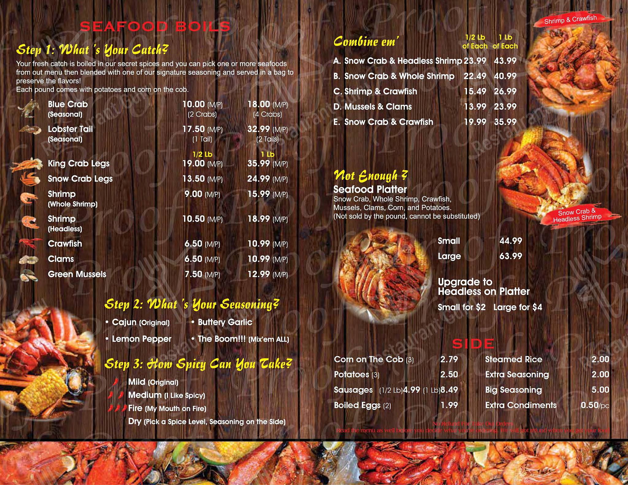 Menu at Seafood Palace Buffet restaurant, Annapolis