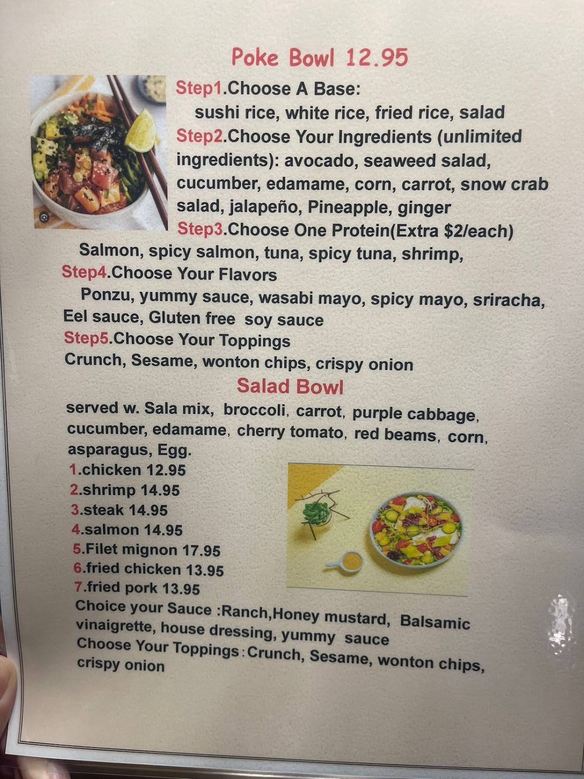 Menu at Senjyu House restaurant, Scottsboro