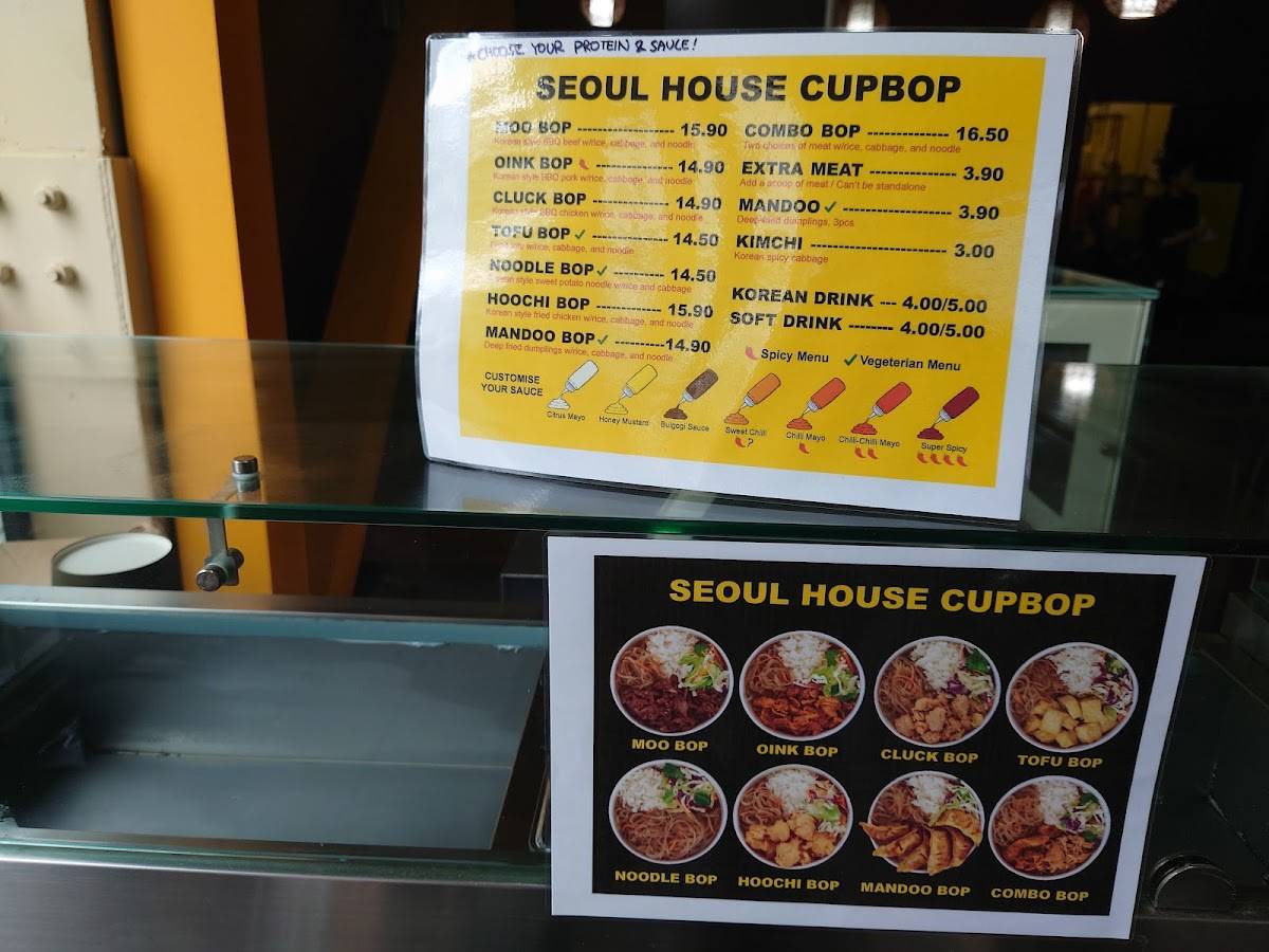 Menu at Seoul House Restaurant, Wellington