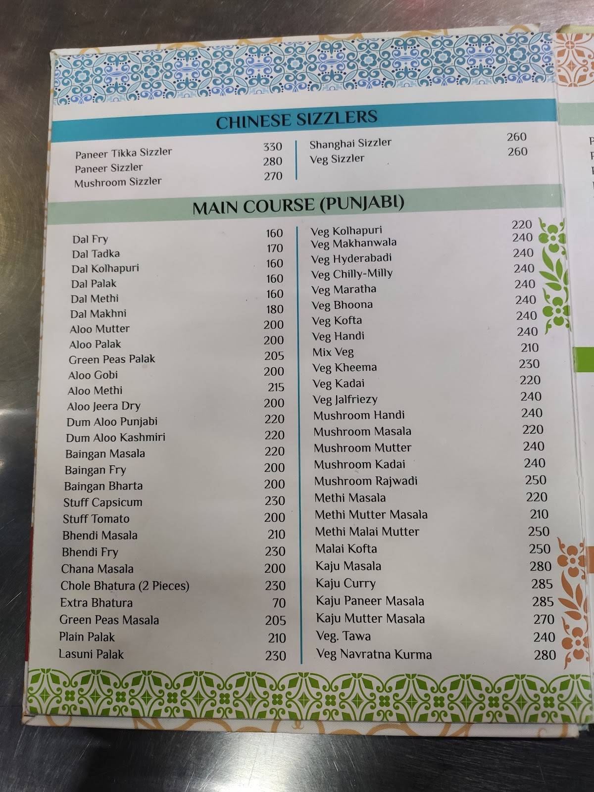 Menu at Shiv Shakti Pure Veg Family Restaurant, Pune, 21/6