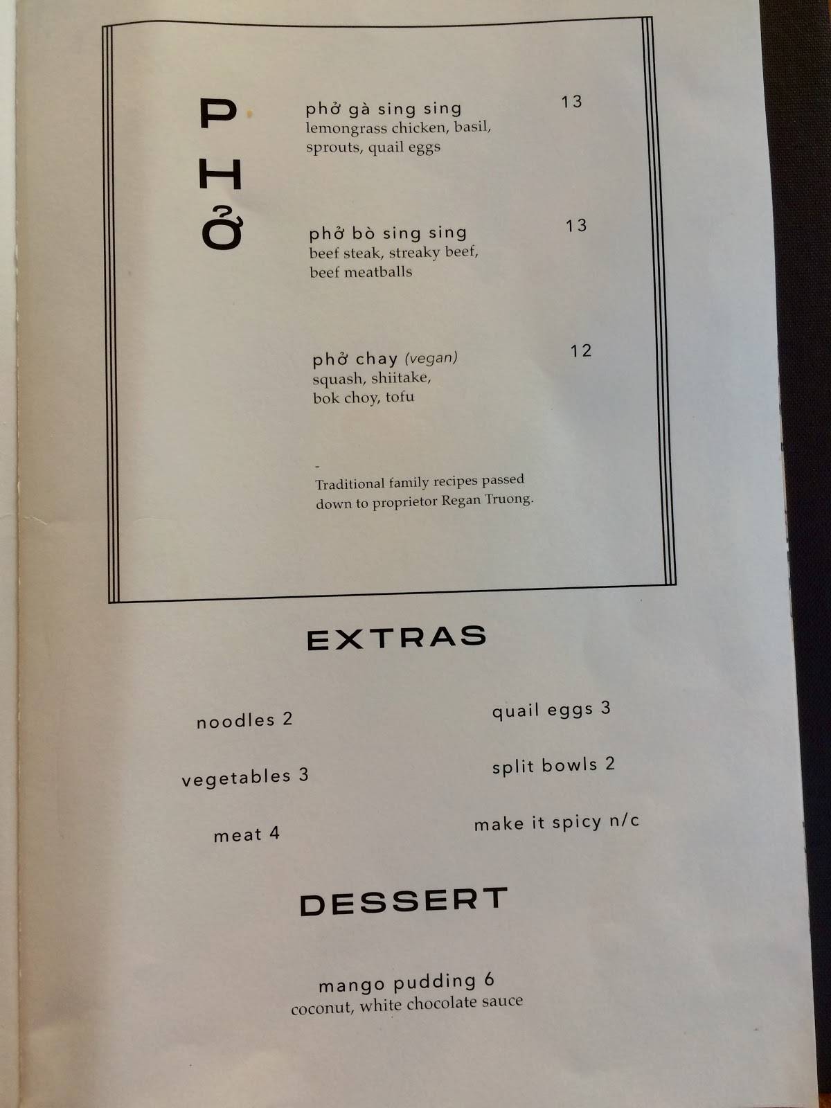 Menu at Sing Sing pub & bar, Vancouver, Main St