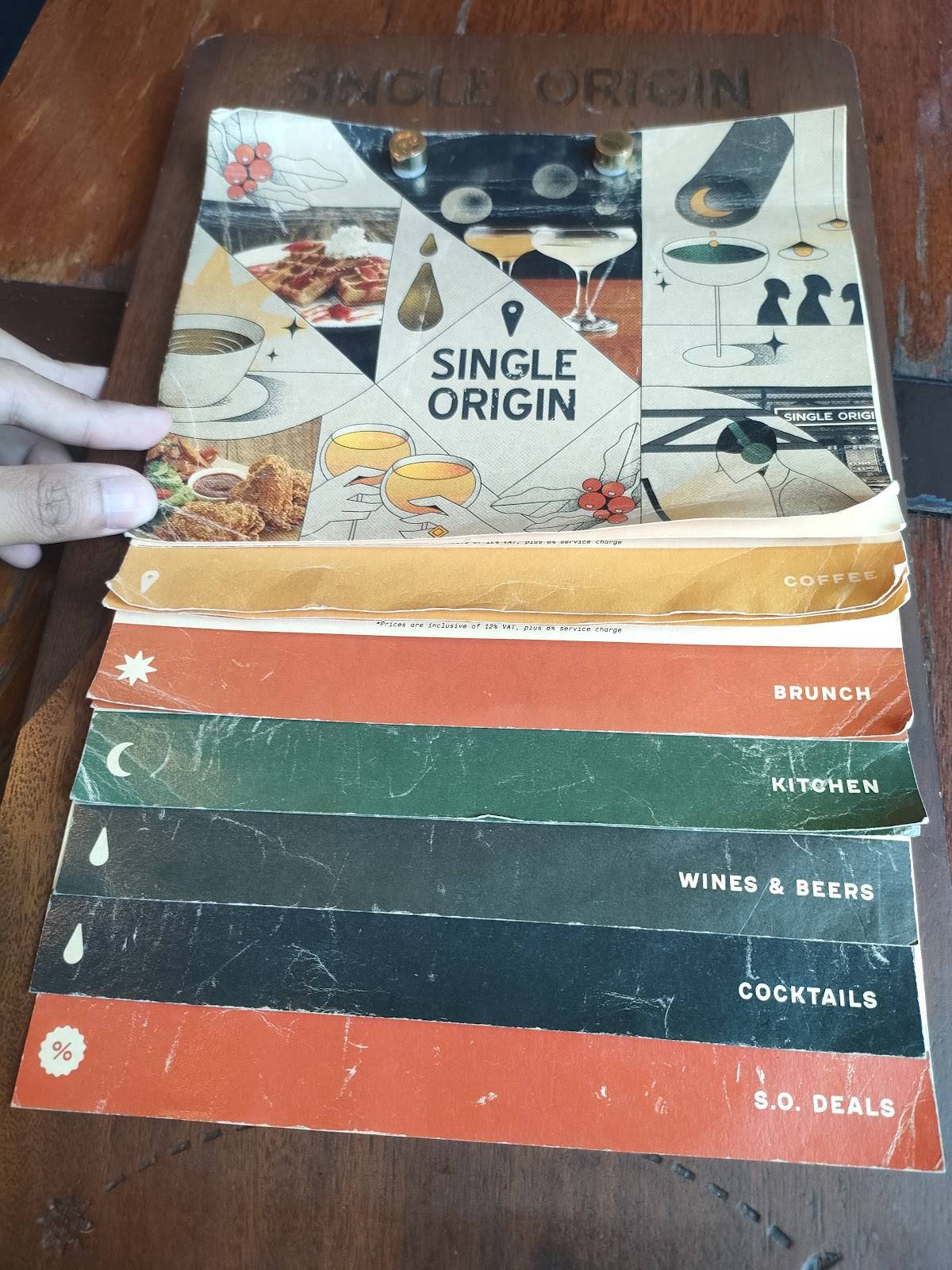 Menu at Single Origin - Rockwell cafe, Makati, 28 Amorsolo Dr