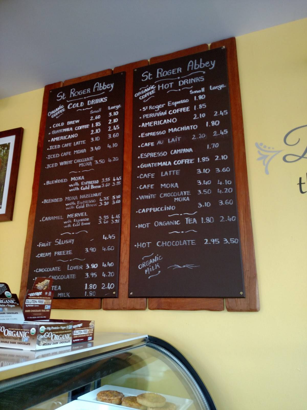 Menu at St Roger Abbey French Organic Pâtisserie cafe, Wilmette