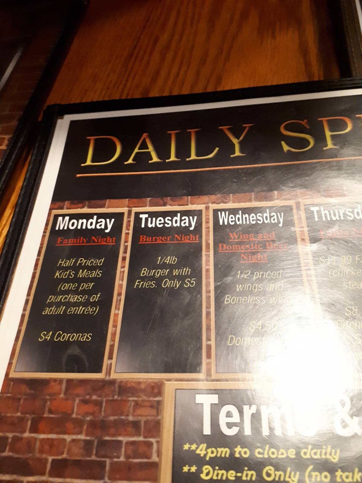Menu at St. Thomas Roadhouse Bar and Grill, Saint Thomas