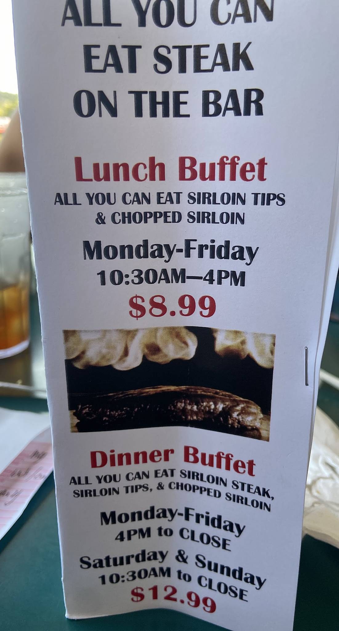 Menu at Cattle Stampede Steakhouse - Fort Payne, Fort Payne
