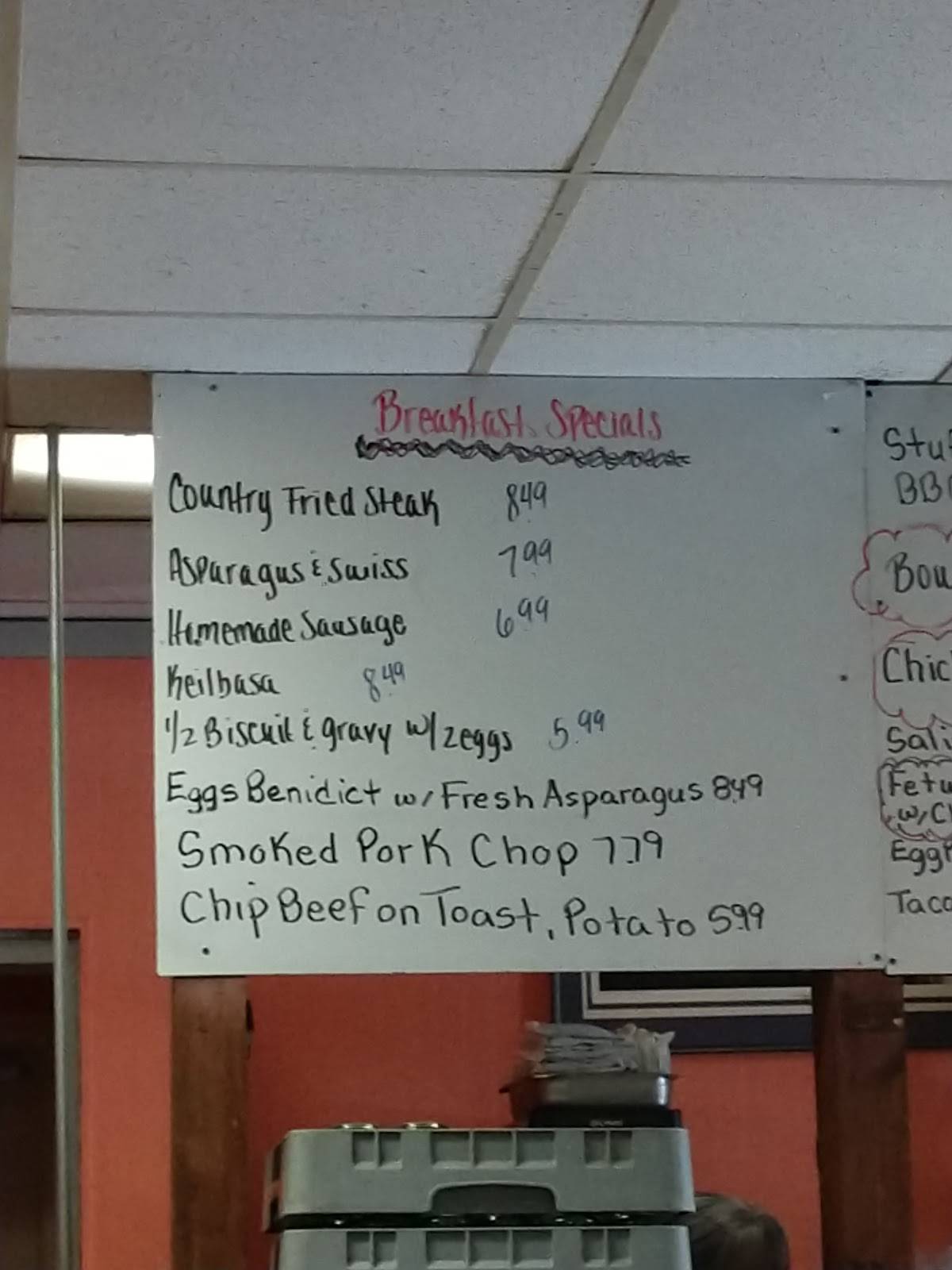 Menu at Steve's Family Diner restaurant, Titusville