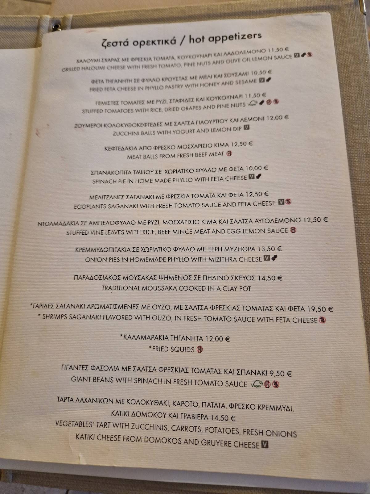 Menu at Strofi Athenian Restaurant, Athens, Rovertou Galli 25