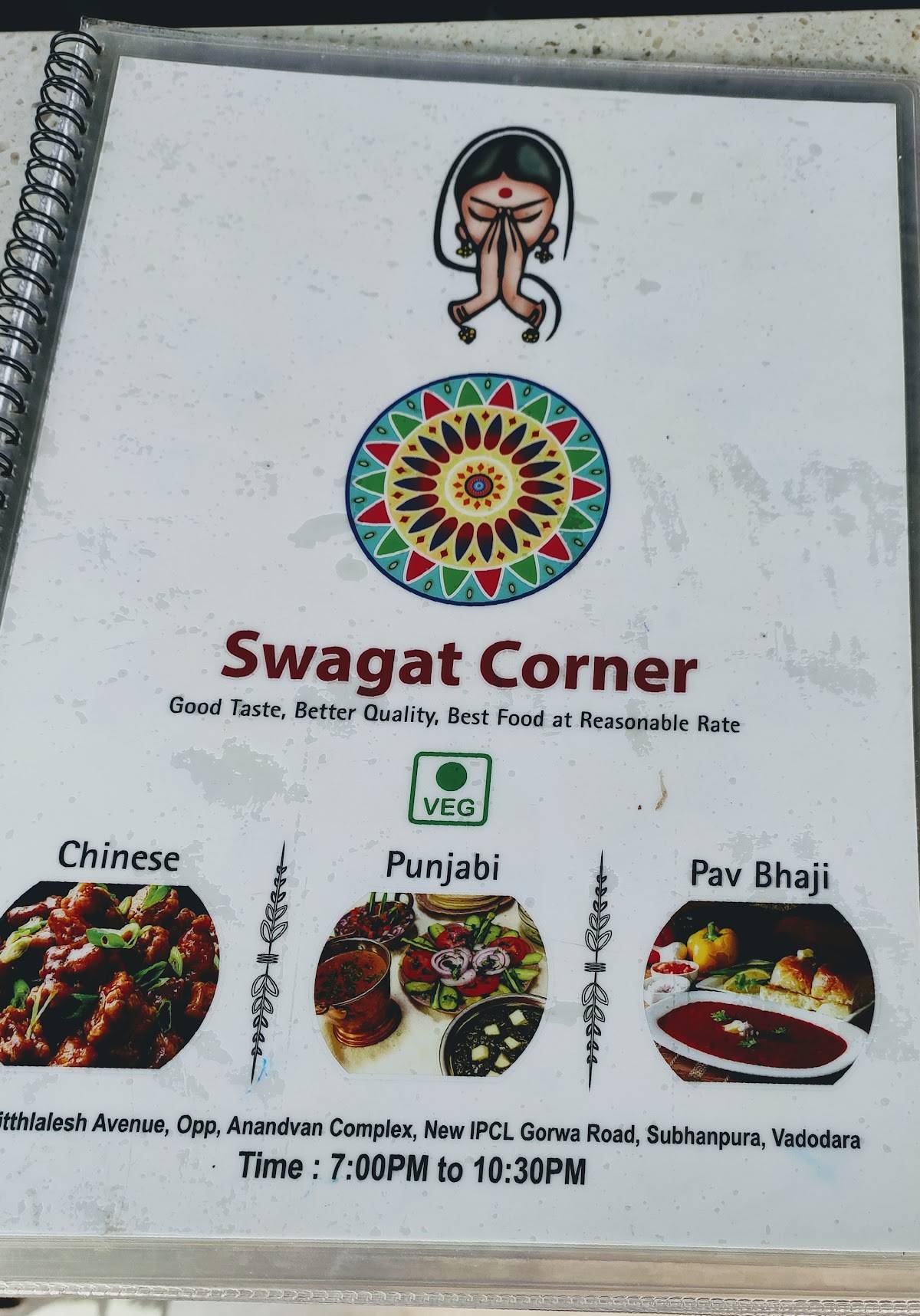 Menu at Swagat Corner, Vadodara, 23