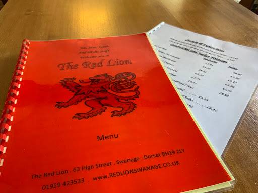Menu at Red Lion Swanage pub & bar, Swanage