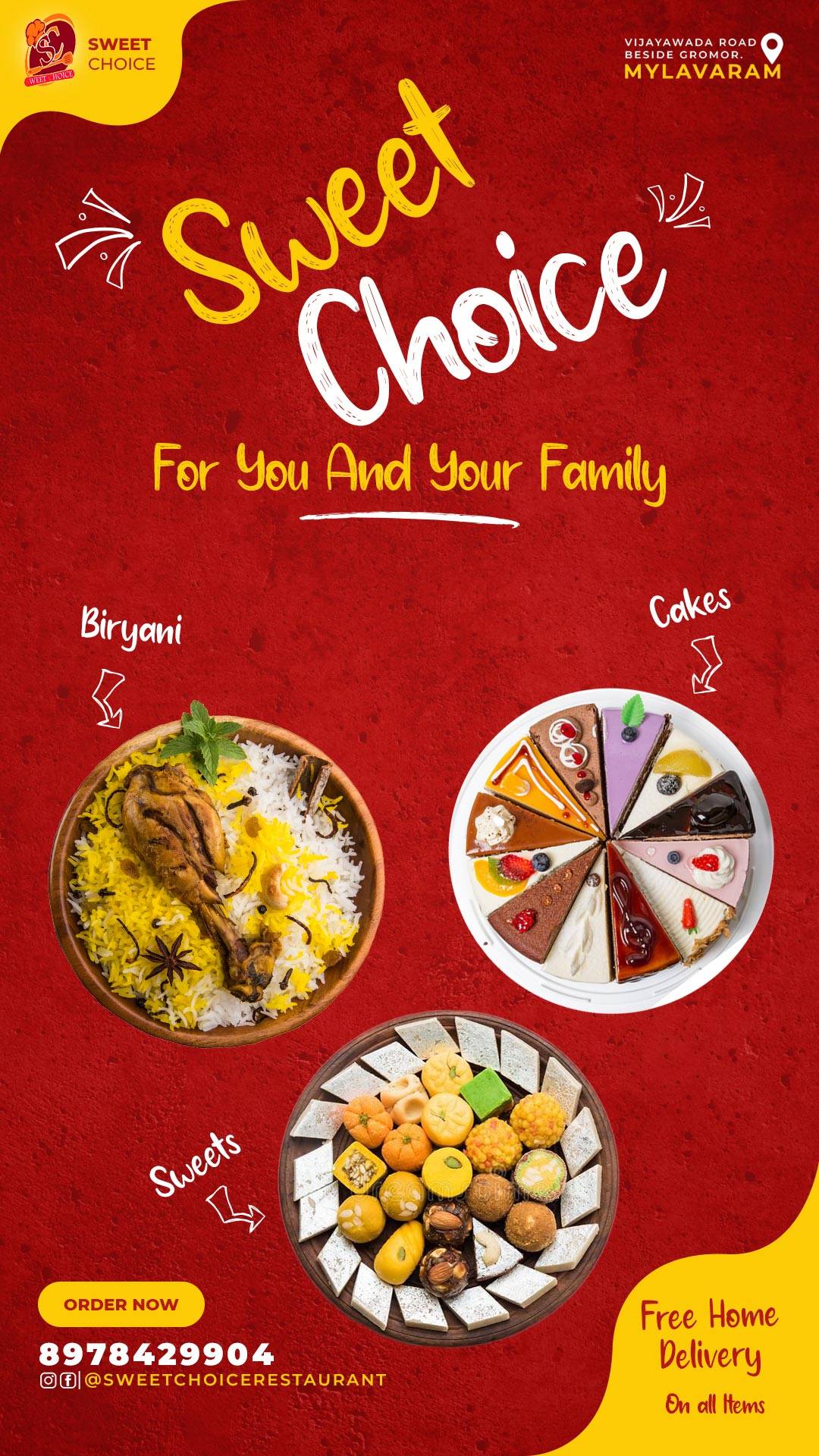 Menu at Sweet Choice (Sweets, Bakery) & Veg/Non-veg Family Restaurant ...