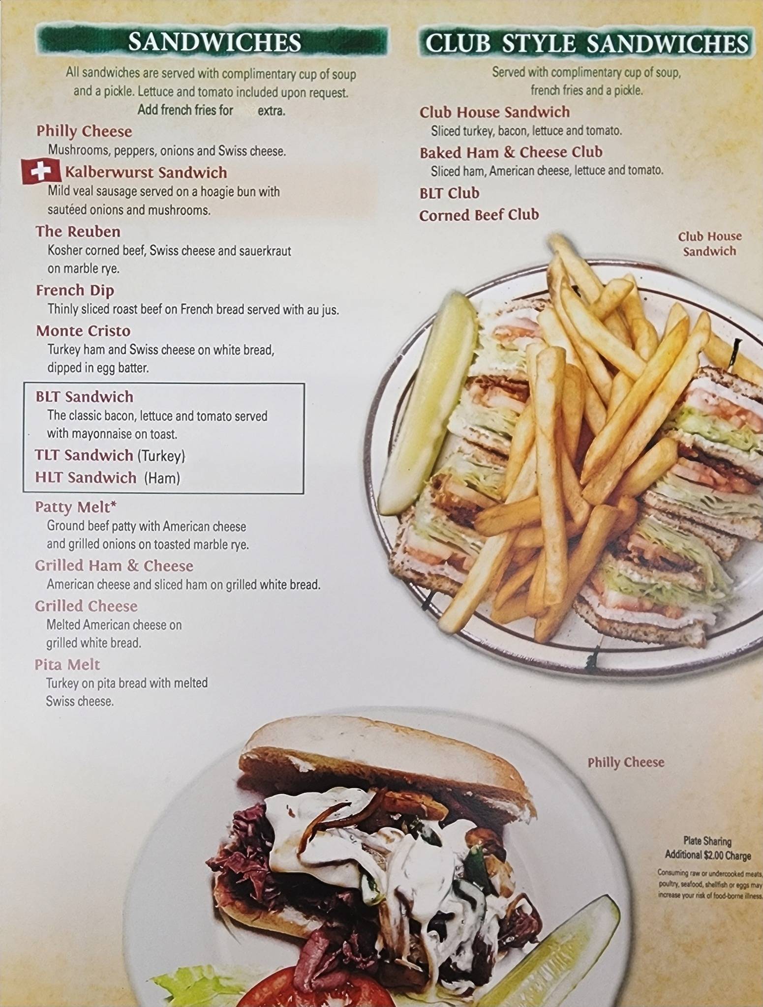Menu at Swiss Alps desserts, Monroe, 804 4th Ave W