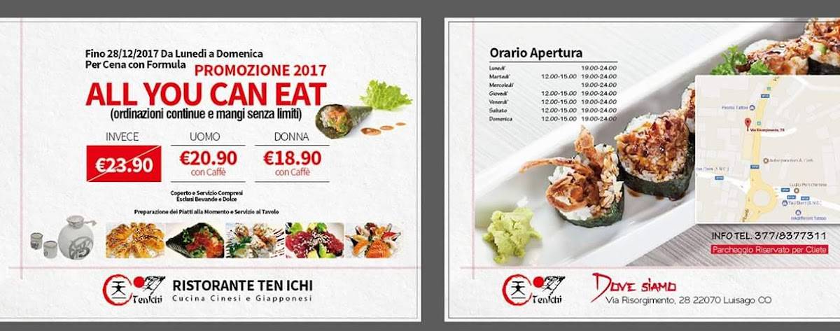Speisekarte von TEN ICHI restaurant, Luisago