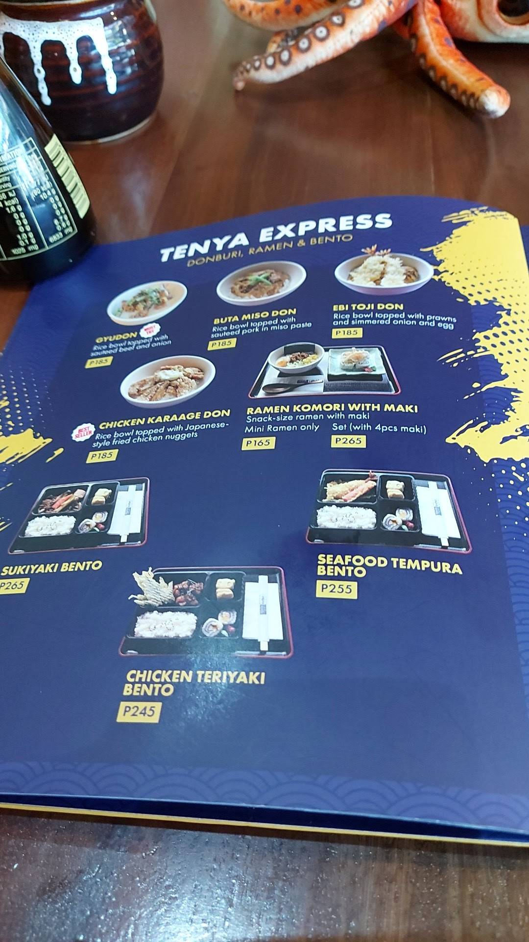 Menu at Tenya (Paseo de Magallanes, Makati City) restaurant, Makati, GF ...