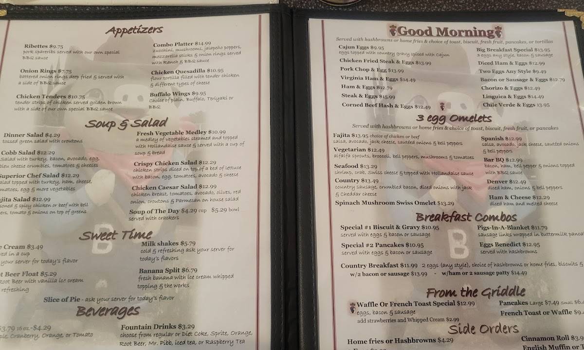 Menu at The Bar B-Q Pit, Merced