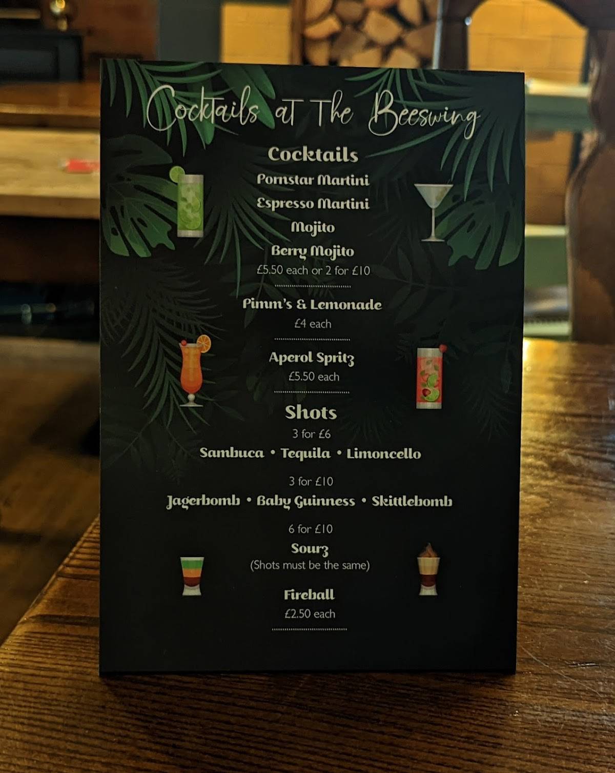 Menu at The Beeswing pub & bar, Kettering