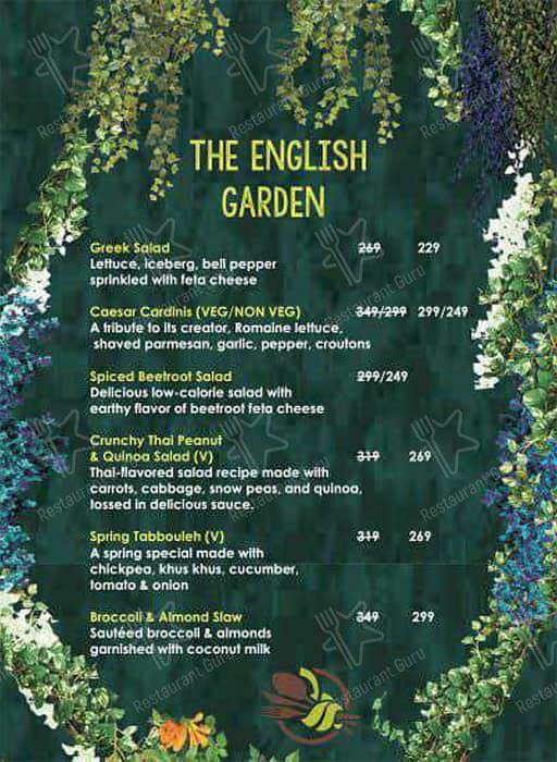 Menu at The Big Tree Cafe, Gurugram, Dayal Farms