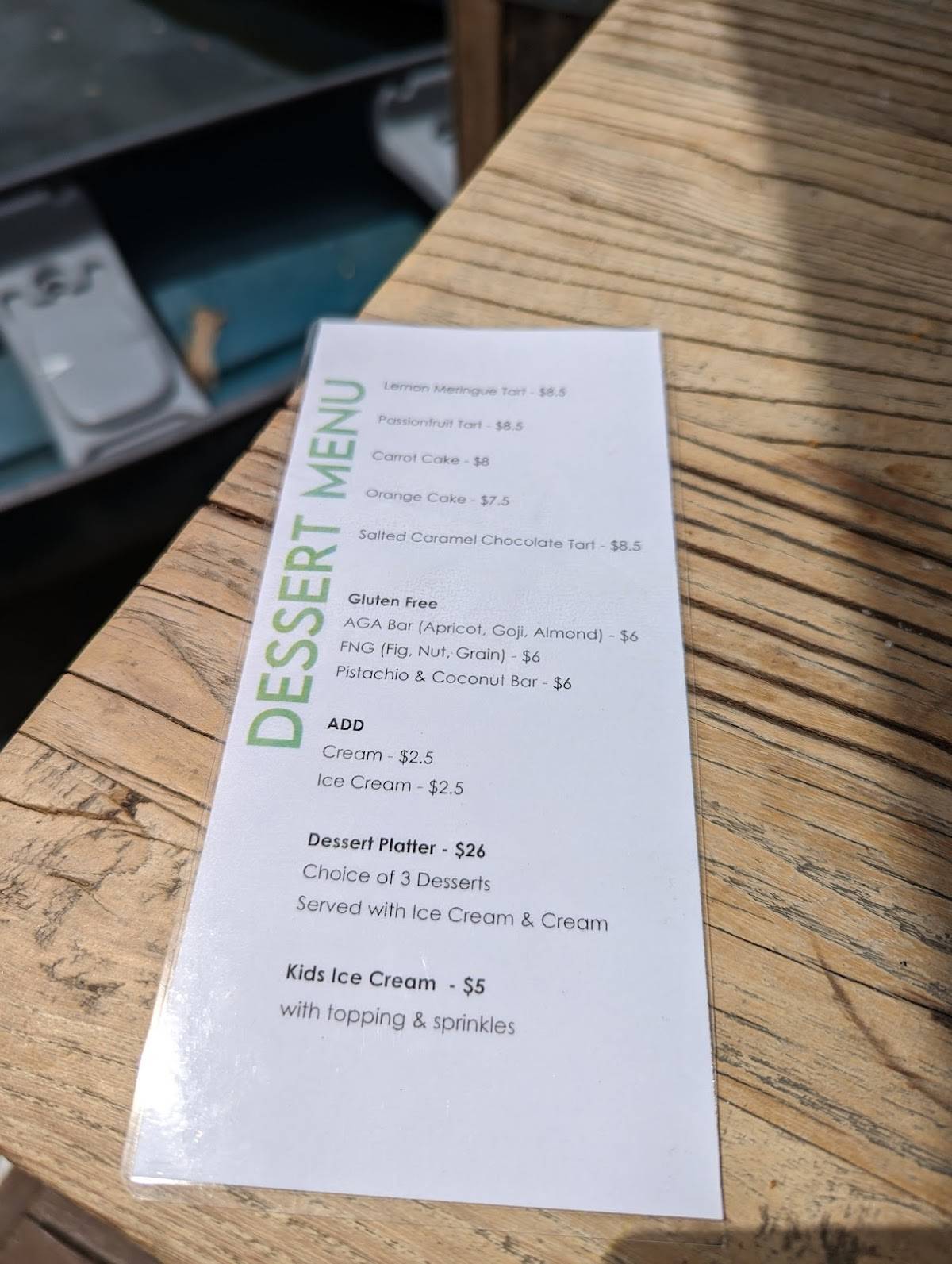 Menu at The Boatshed Woronora cafe, Woronora