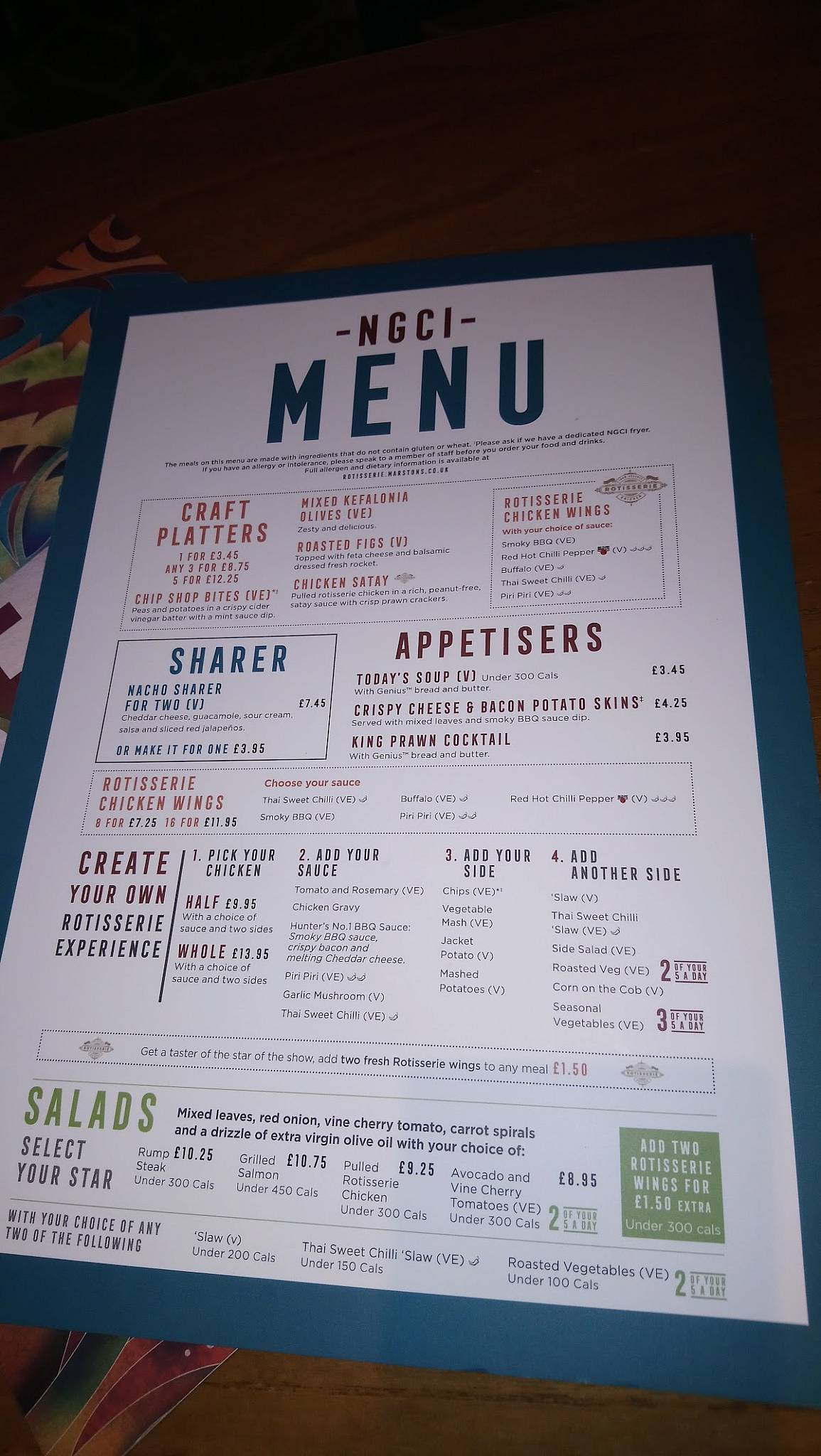 Menu at Boundary on The Green pub & bar, Caterham