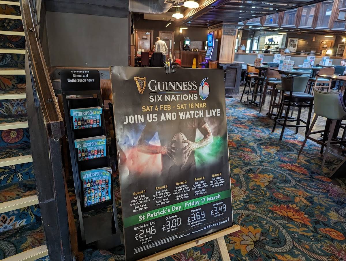 Menu at The Cooper Rose - JD Wetherspoon pub & bar, Sunderland