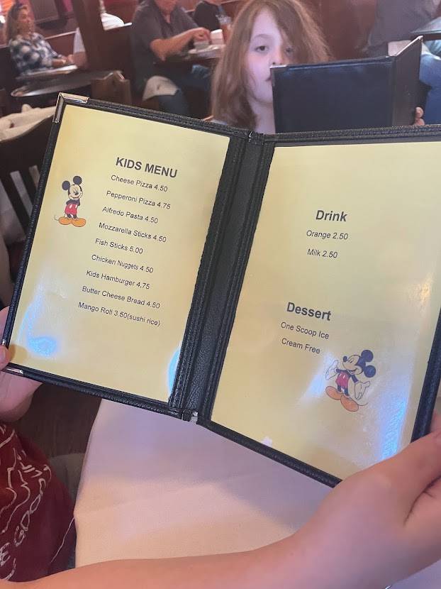 Menu at The Depot restaurant, Ironton