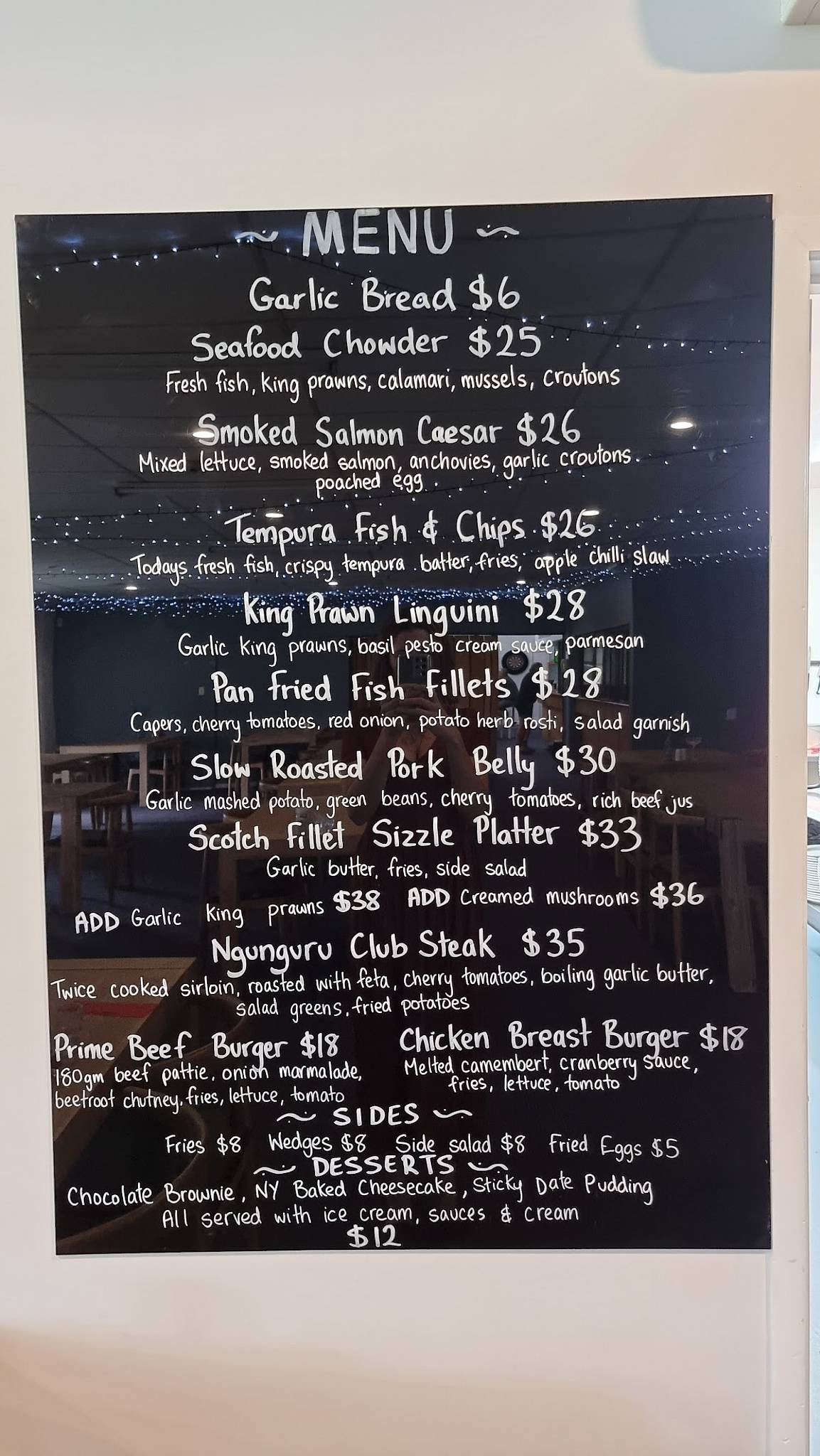 Menu at The Estuary BistroRestaurant, Ngunguru
