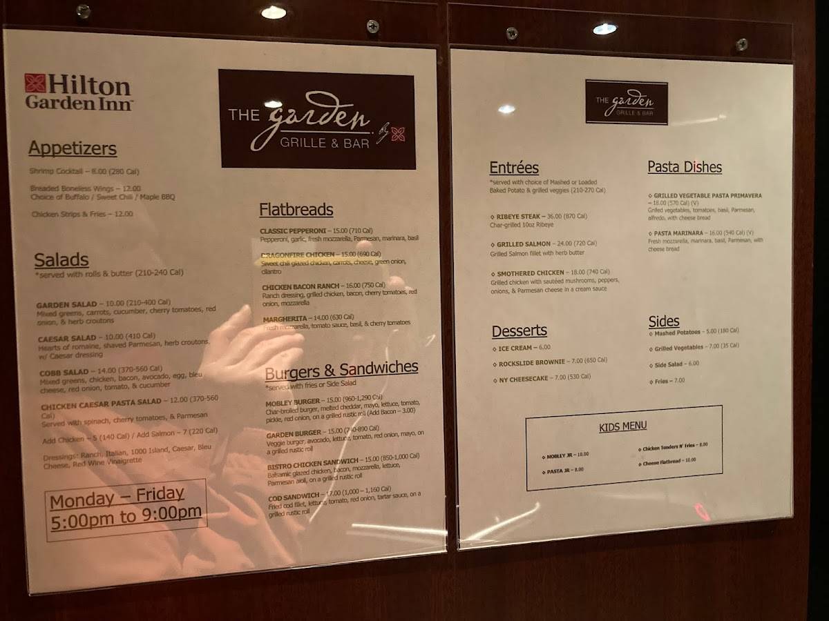 Menu at The Garden Grill restaurant, Mukilteo